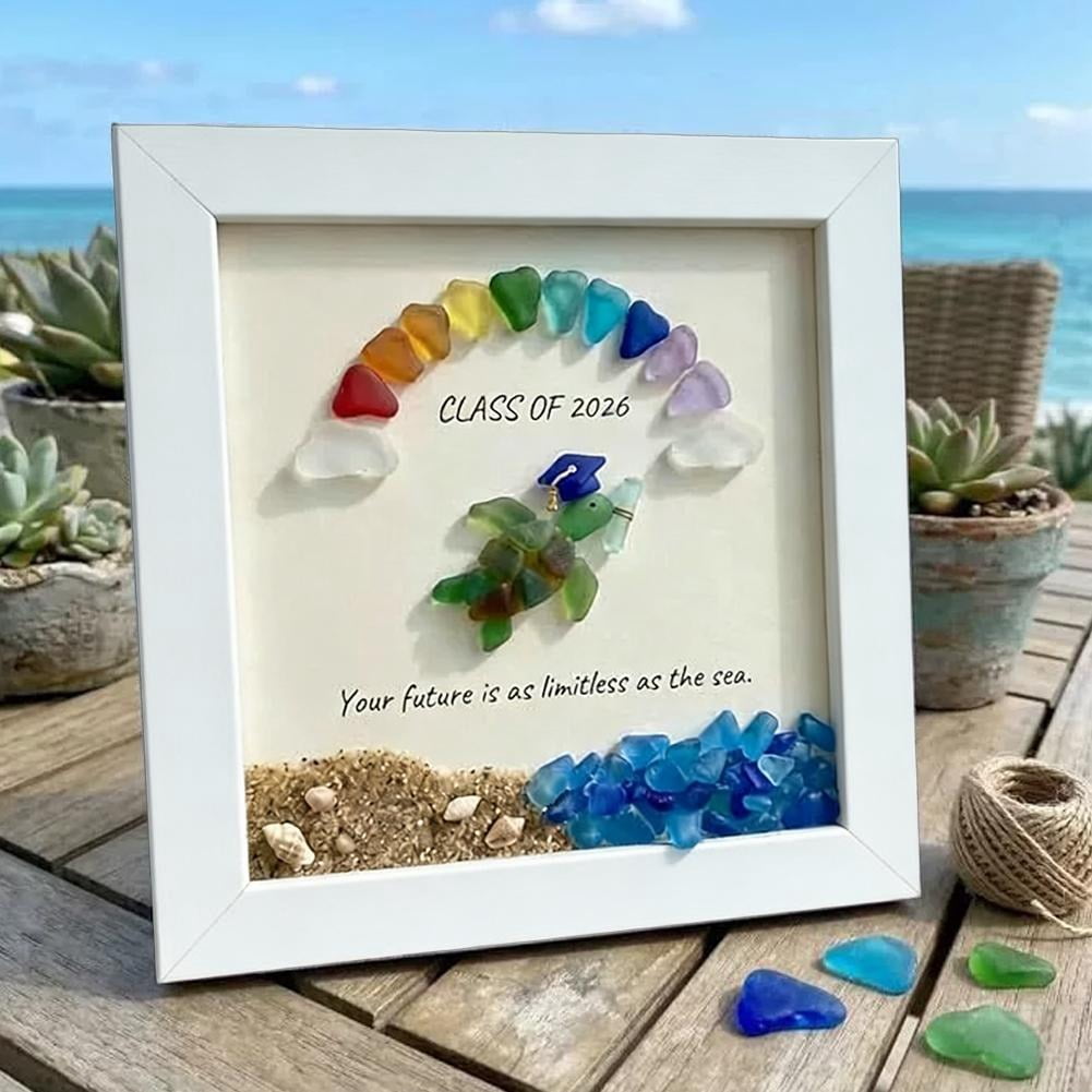 Sea Glass Art Kits for 2026 Graduation - Handmade Sea Turtle & Rainbow ...