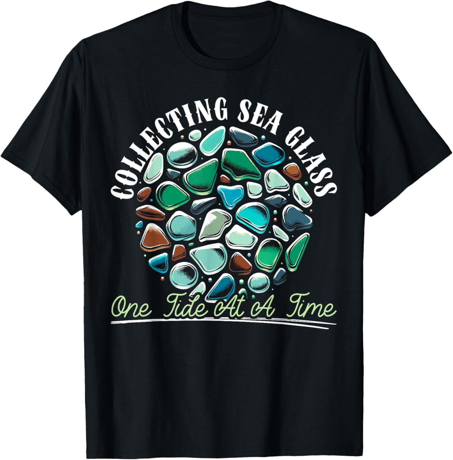 Sea Glass Collector Beachcombing Beachcomber T-Shirt - Walmart Business ...