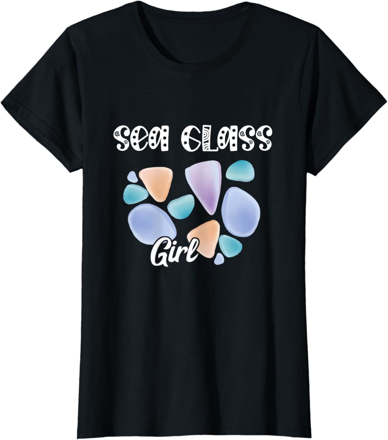 Sea Glass Girl Beachcombing Seaglass Ocean Beachglass Waves T-Shirt ...