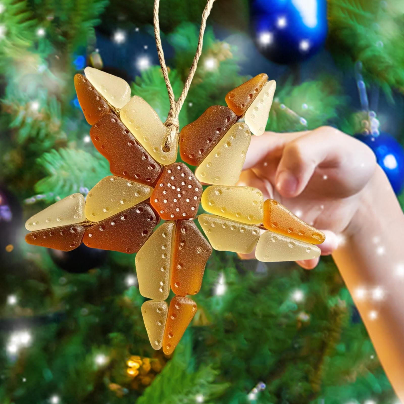 Sea Glass Heart Friendship Ornament | Handmade Glass Keepsake ...