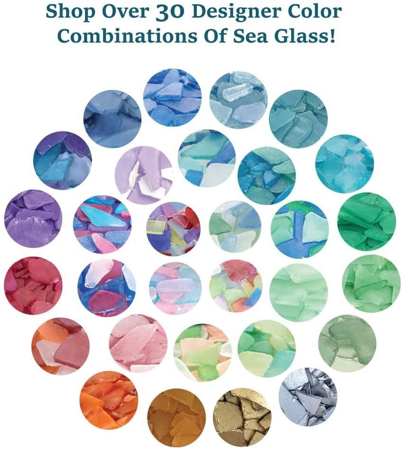 Sea Glass Mix - Green Light Blue & Cobalt Blue for Art Crafts and ...