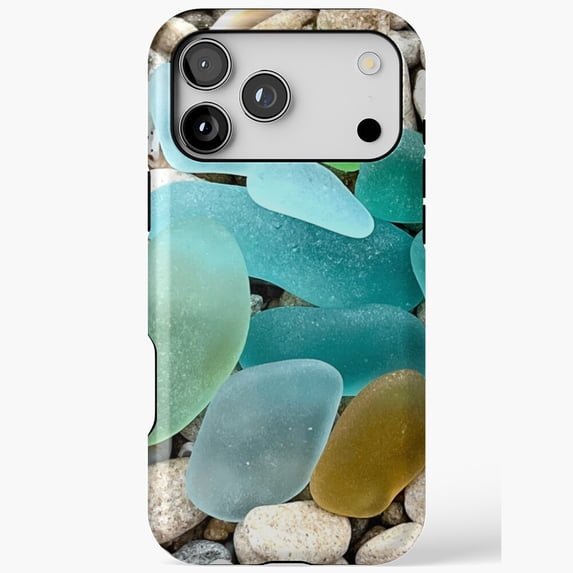 Sea Glass & Pebble Beach for iPhone Case 11 through 17 Pro Max ...