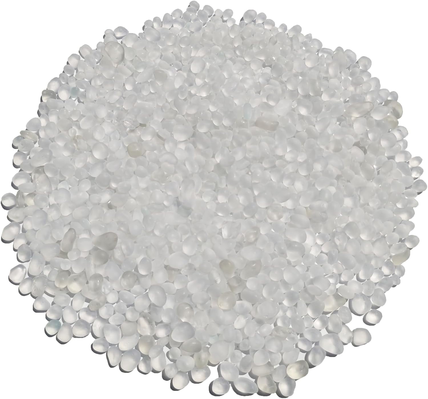 Sea Glass Stones - 0.9LB White Frosted Glass Pebbles Gemstones ...