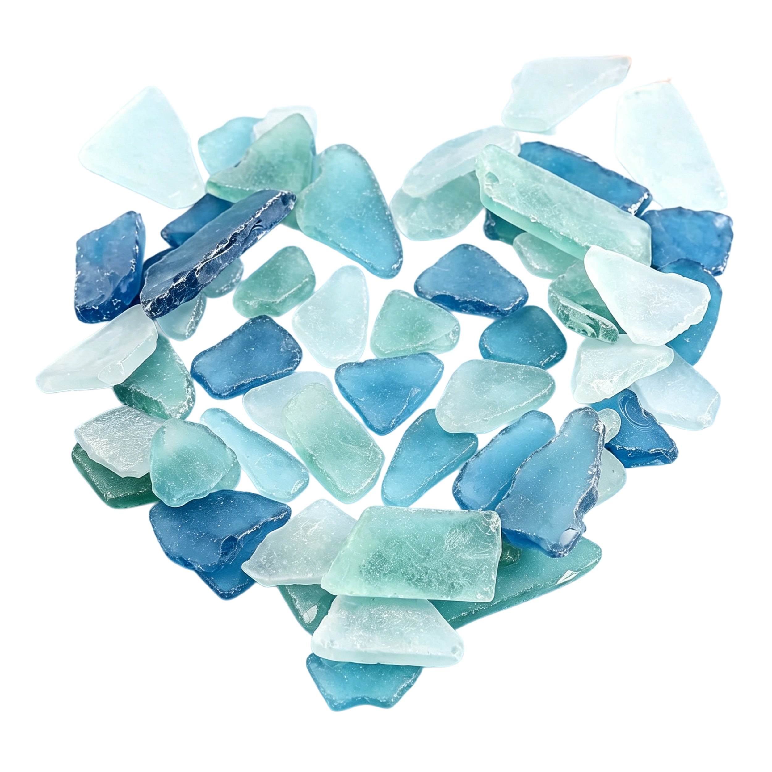 Sea Glass for Craft,Frosted Flat Seaglass Pieces,Crushed Glass Vase ...