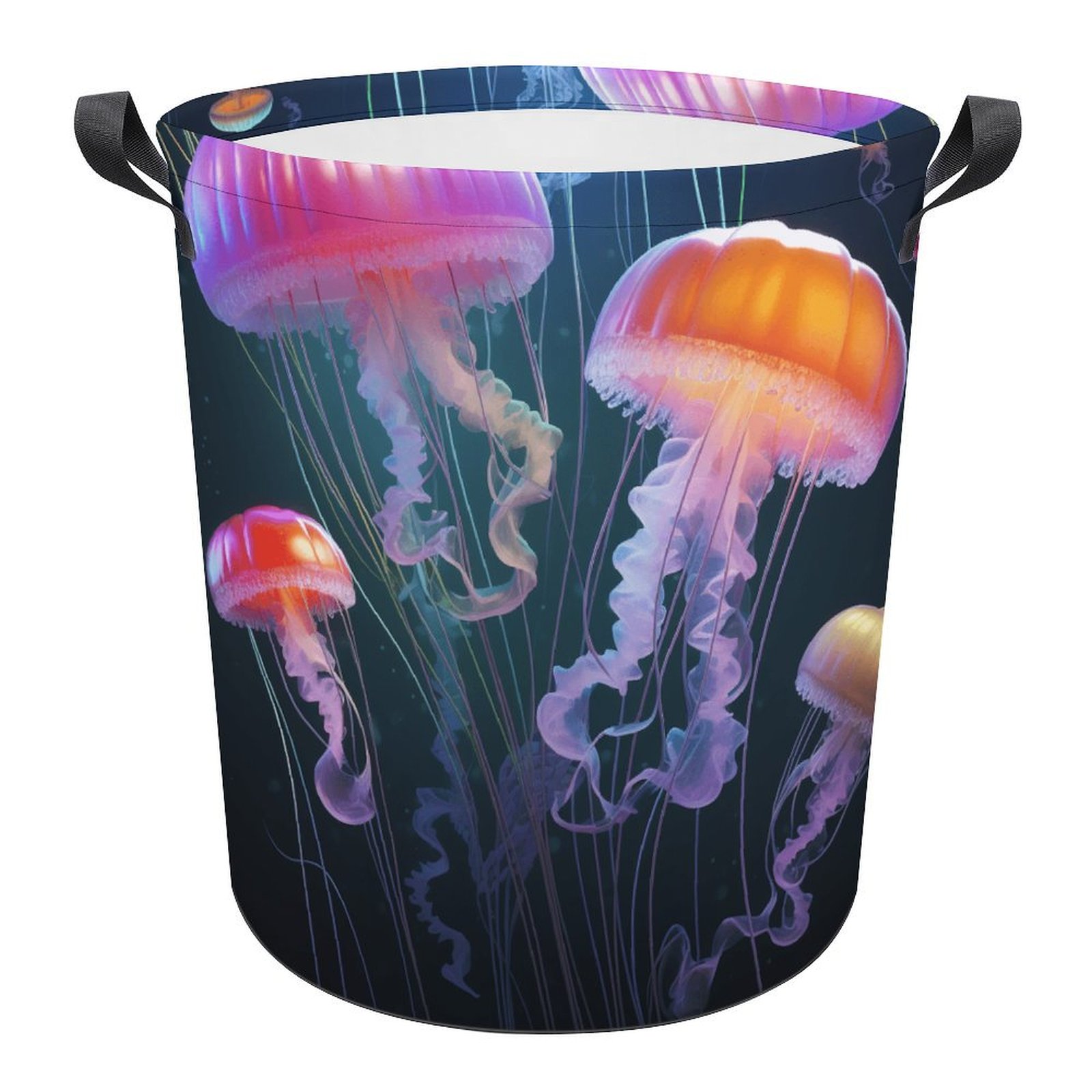 Sea Glowing Jellyfish Laundry Basket Storage Basket Controller Clothes ...