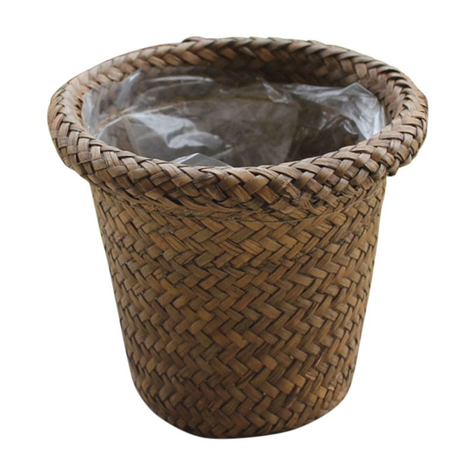 Sea Grass Storage Basket Straw Garden Flower Pot Handmade Sundries ...