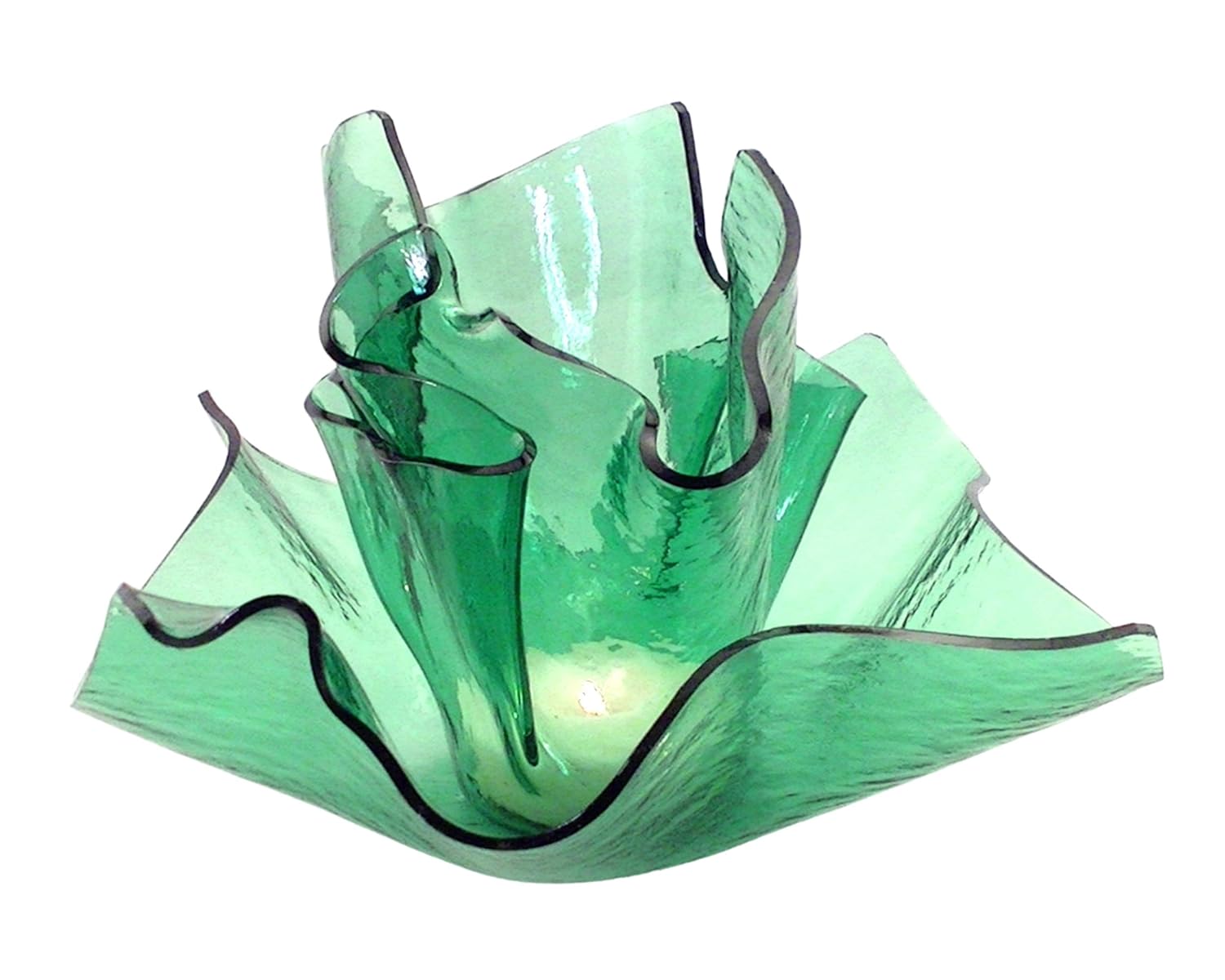 Sea Green Cathedral Rough Rolled | Vase Candle Set | with Spring Rain ...