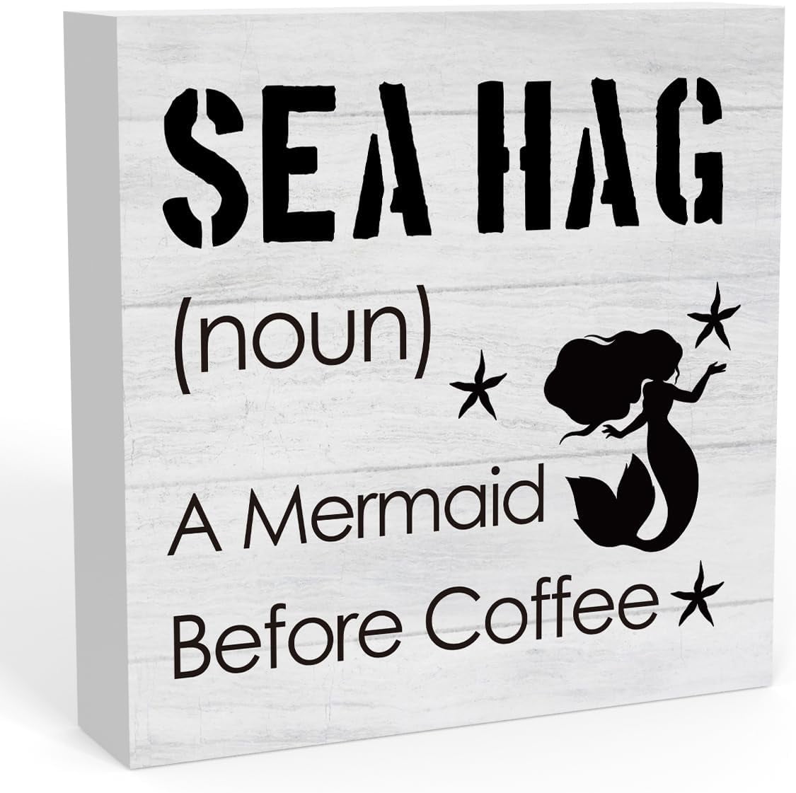 Sea Hag Definition Wooden Box Sign Office Desk Decor es Motivational ...