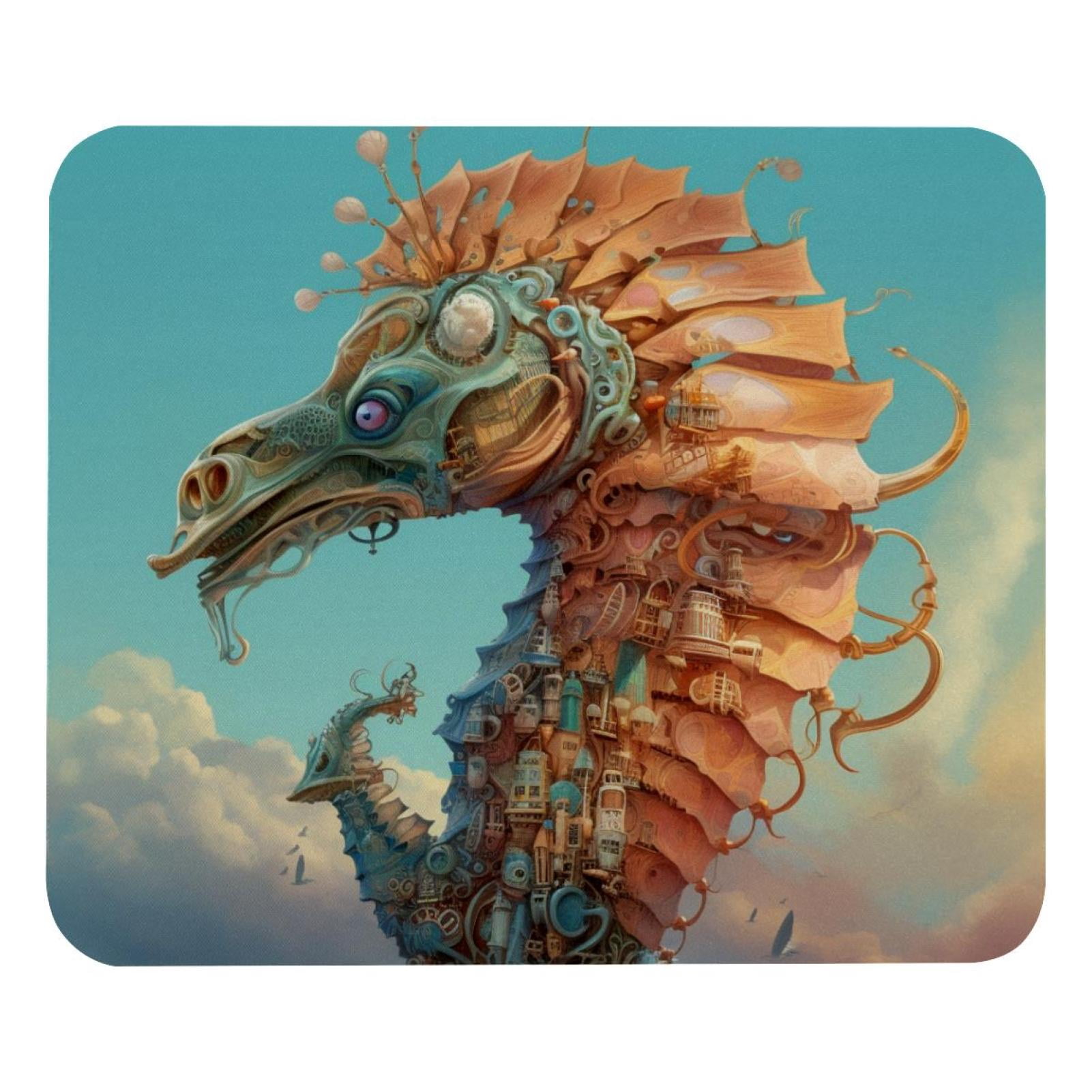 Sea Horse 8.3x9.8 Inch Square Gaming Mouse Pad with Non-Slip Rubber ...