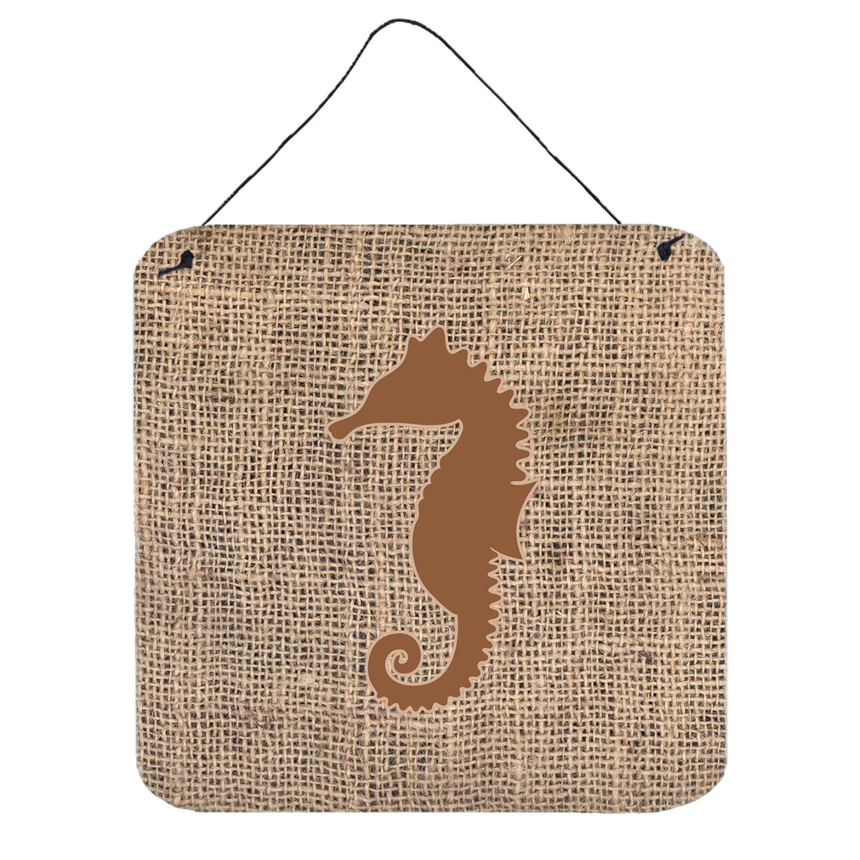 Sea Horse Burlap and Brown BB1018 Wall or Door Hanging Prints - Walmart.com