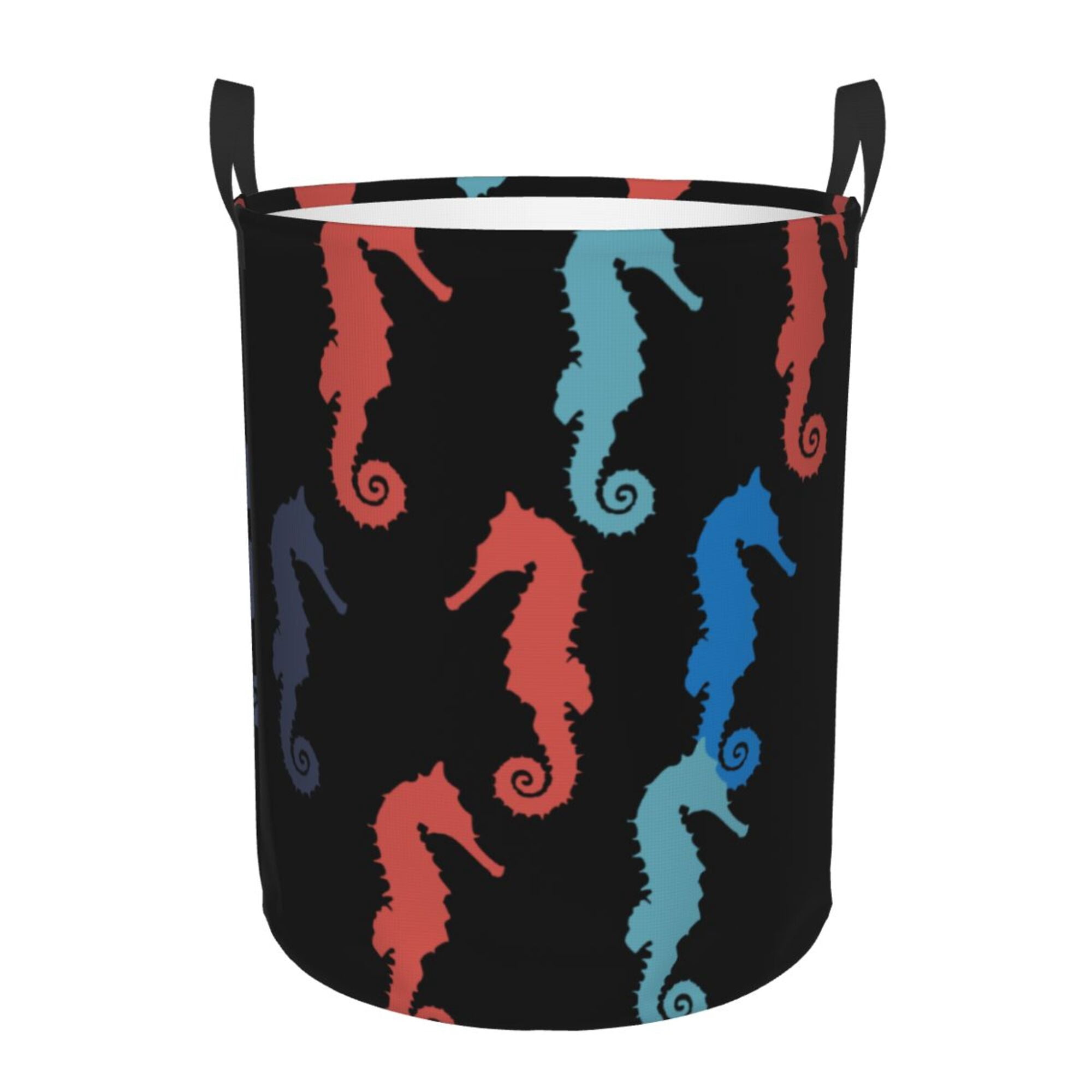 Sea Horse Circular Laundry Basket (With Handle) Waterproof Oxford Cloth ...