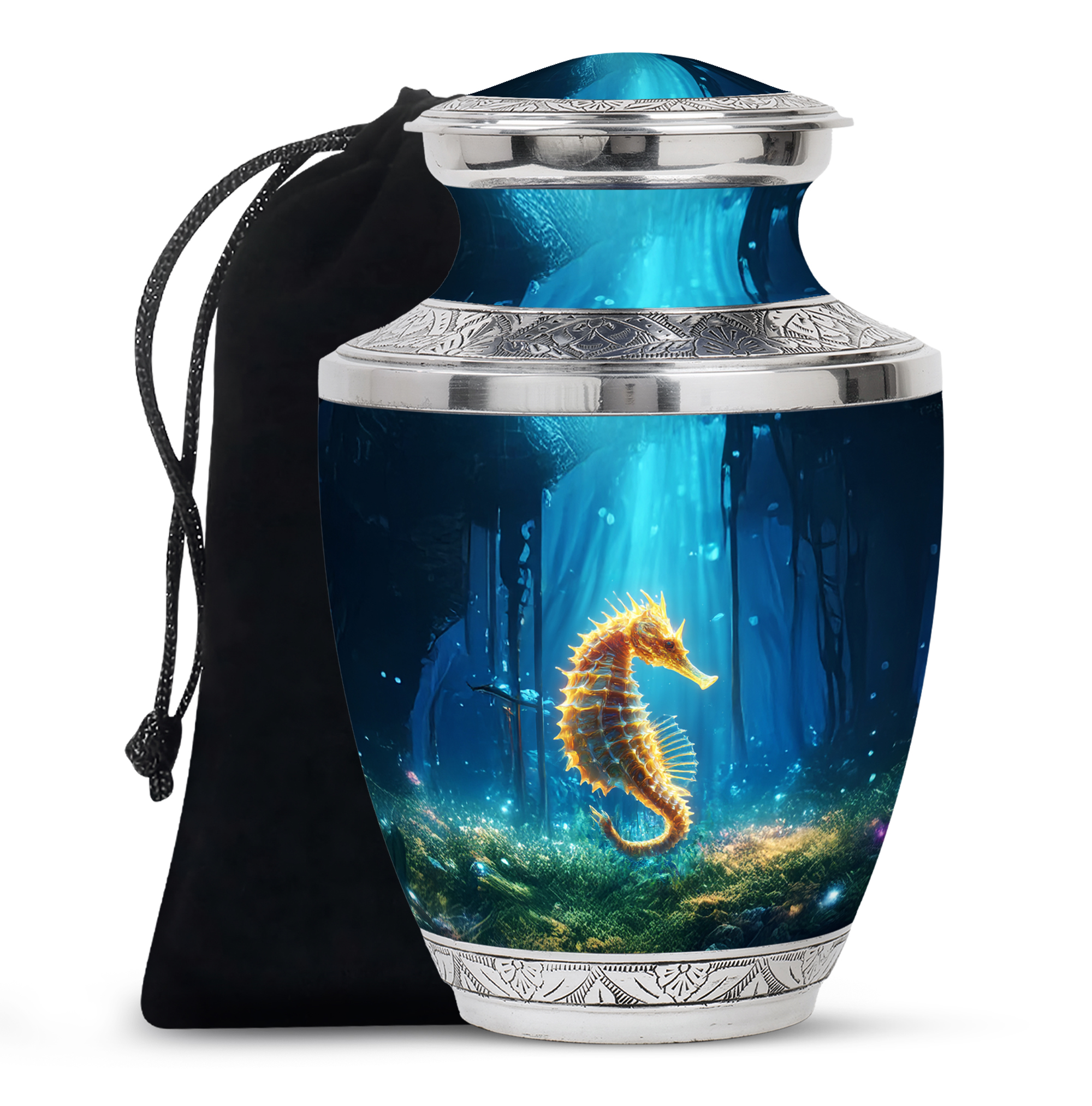 Sea Horse Urns for Ashes Adult Man, Dad - Baby Cremation Burial Urns ...