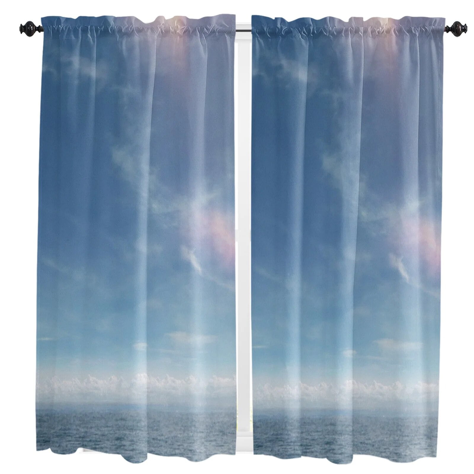 Sea House Terrace Curtains For Living Room Kitchen Curtain Bedroom ...