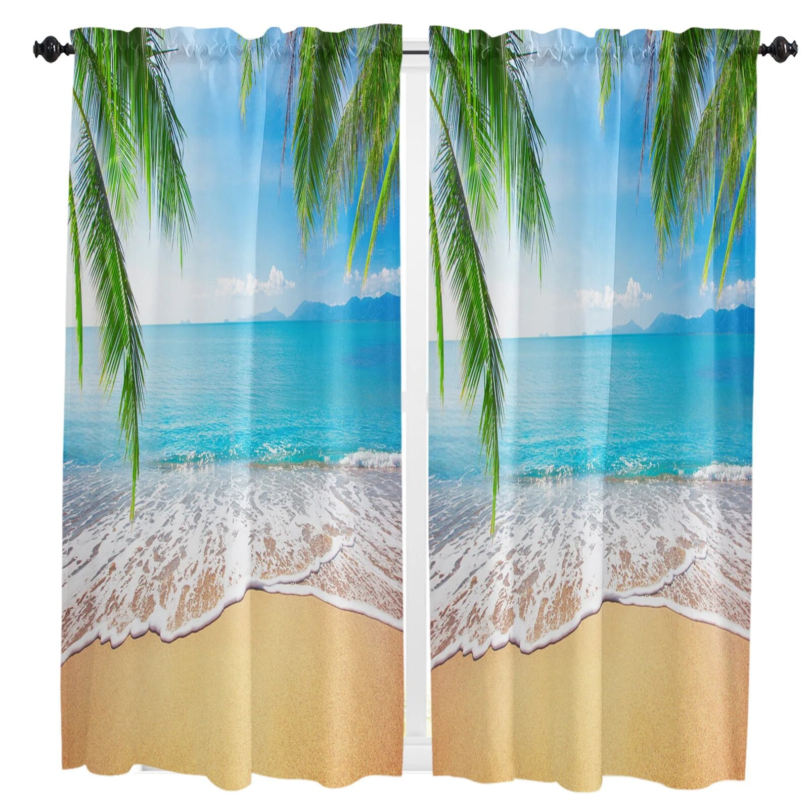 Sea House Terrace Curtains For Living Room Kitchen Curtain Bedroom ...