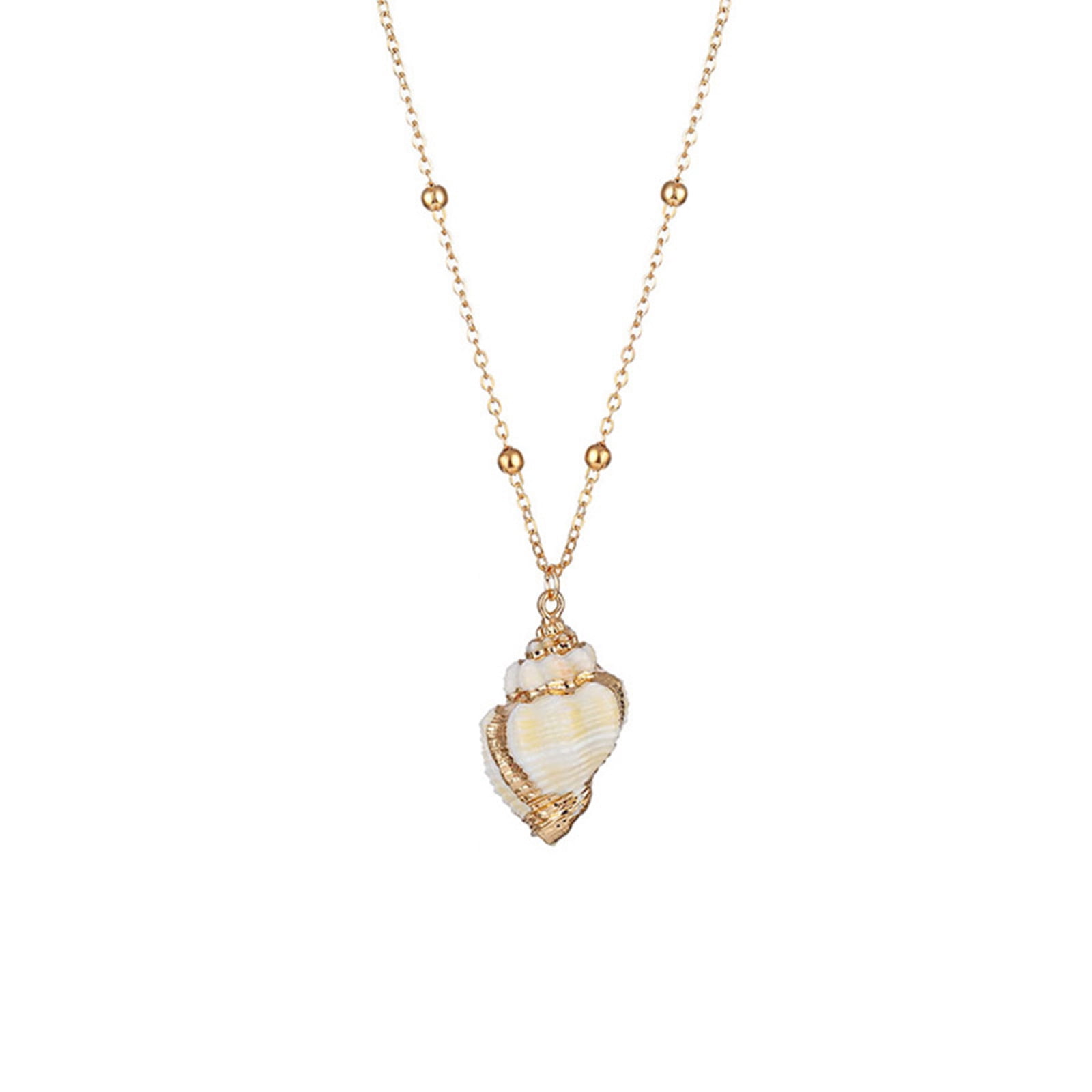 Sea Inspires Shell Charm Necklace Adjustable Length Clavicle Chain ...