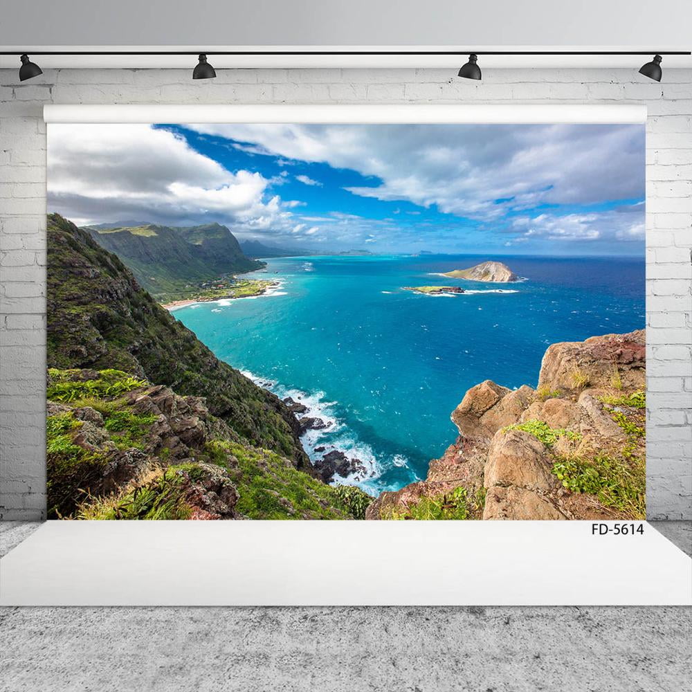 Sea Island Scenery Photography Backdrop Computer Printed Fond ...