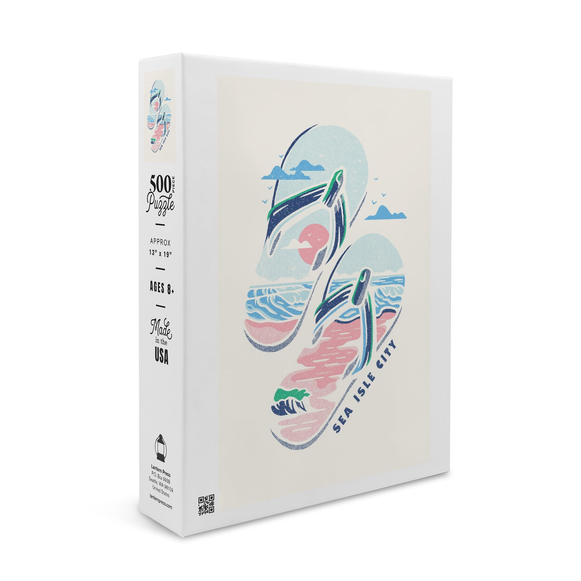Sea Isle City, New Jersey, Flip Flops sans Palm Tree, Distressed Vector ...