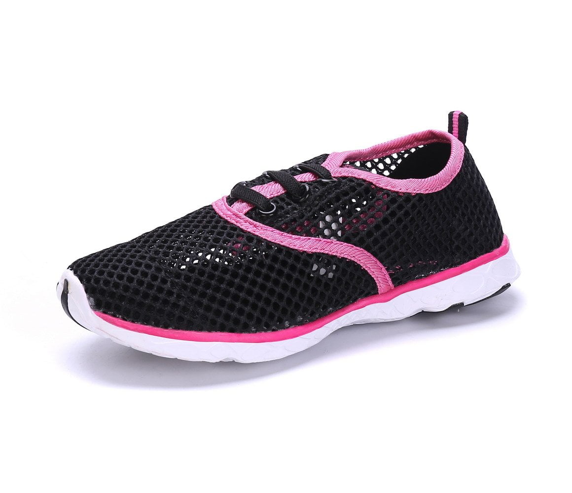 Sea Kidz Kids Water Sneakers Shoes Black/Pink/Navy Mesh Lightweight ...