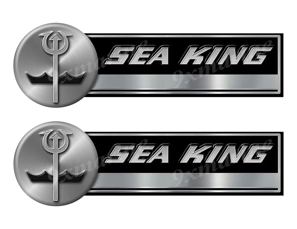 Sea King Custom Stickers - 10 inch long set. Remastered Name Plate ...