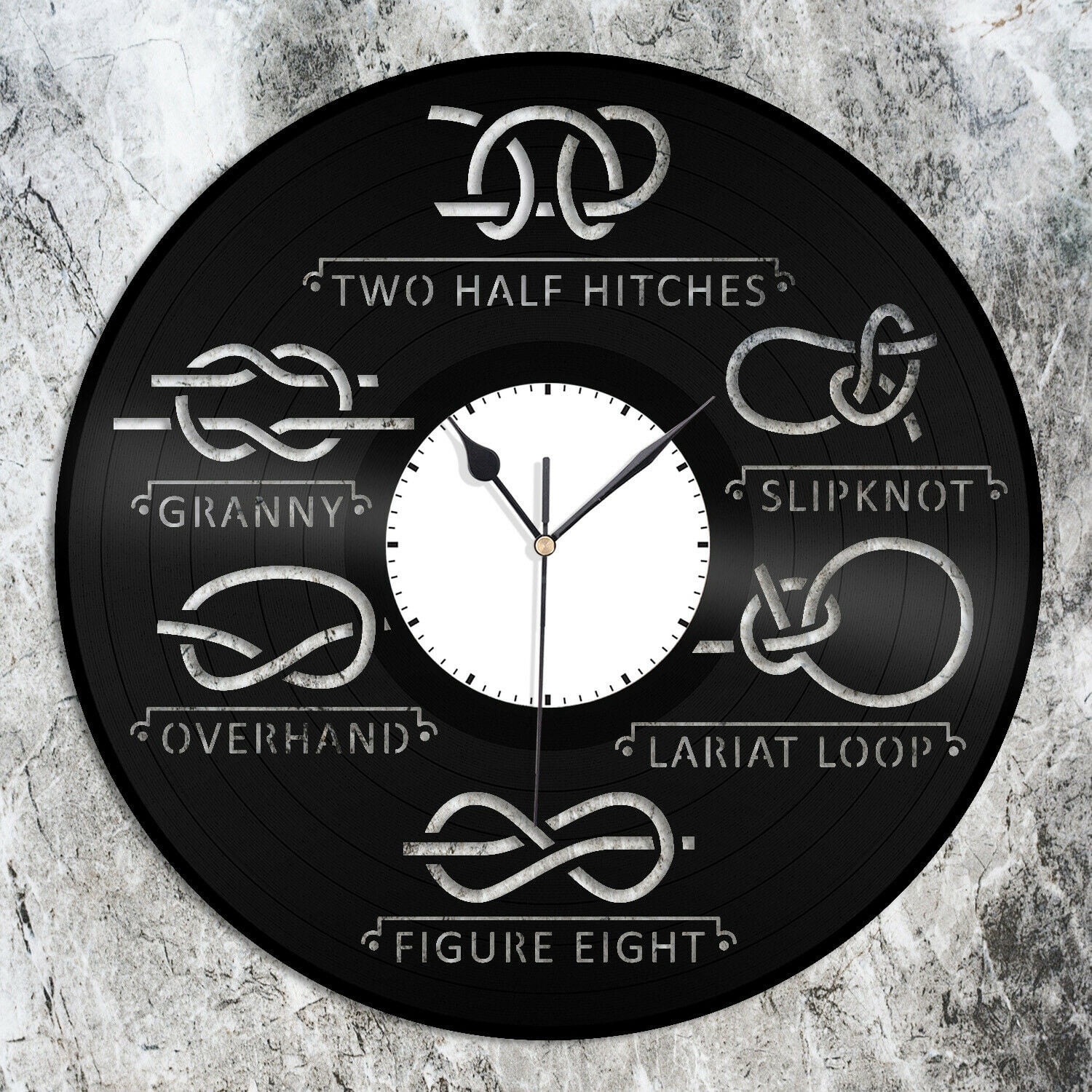 Sea Knots Sailing Art Nautical Knot Vinyl Wall Clock Souvenir Gift Home ...