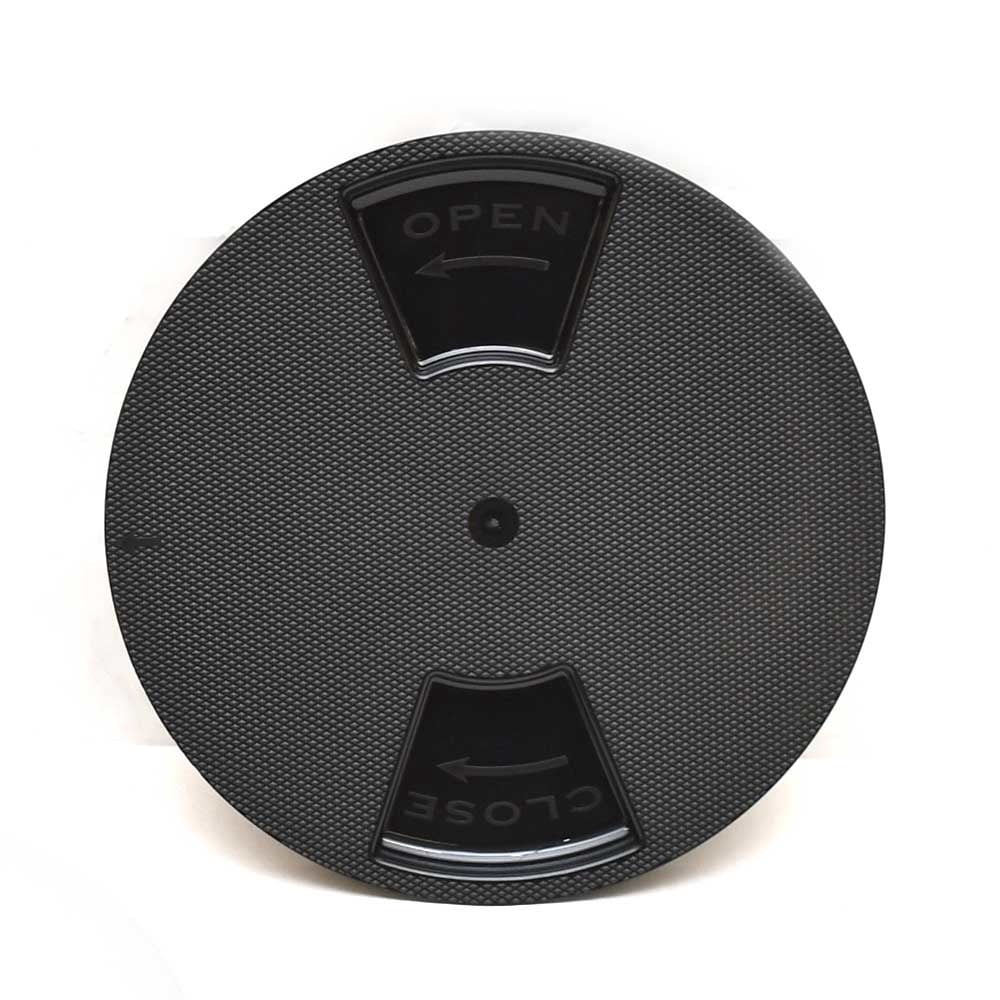 Sea-Lect Boat Deck Plate K336187 | 8 Inch Quarter Turn Black ABS ...