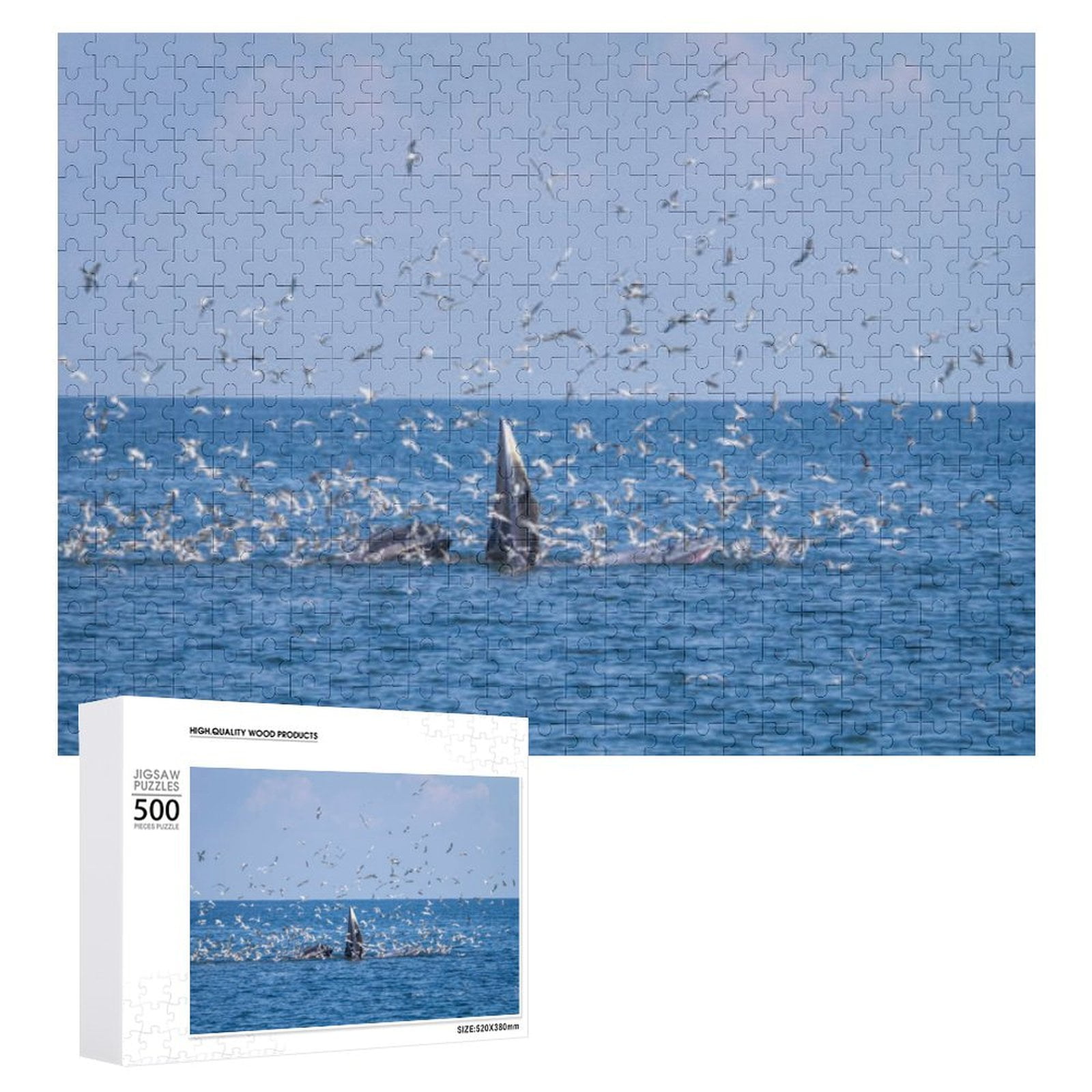 Sea Life Adventure 500-Piece Puzzle, Ocean Animals Jigsaw for Adults ...