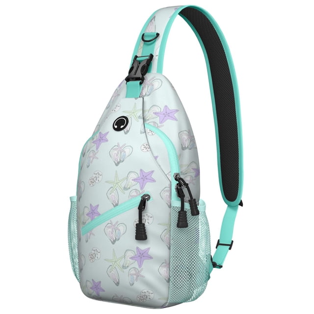 Sea Life Adventure Sling - Waterproof Hiking Backpack with Fish Pattern ...