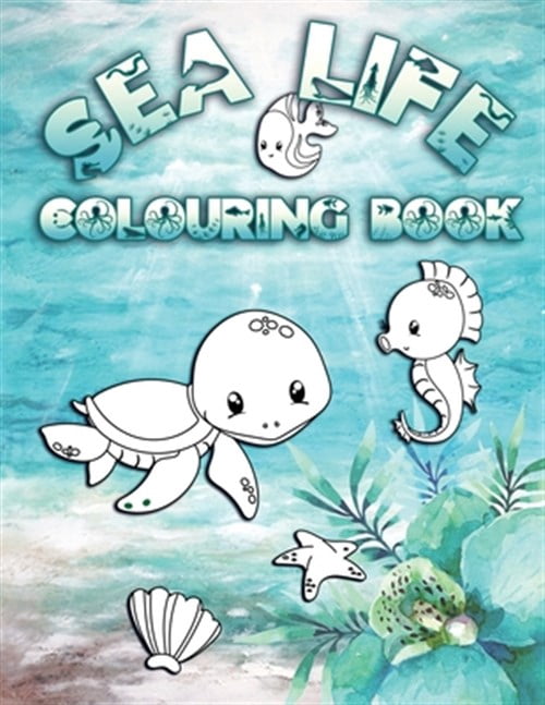 Pre-Owned Sea Life Colouring Book: Perfect For Kids Ages 2-6: Cute Gift ...