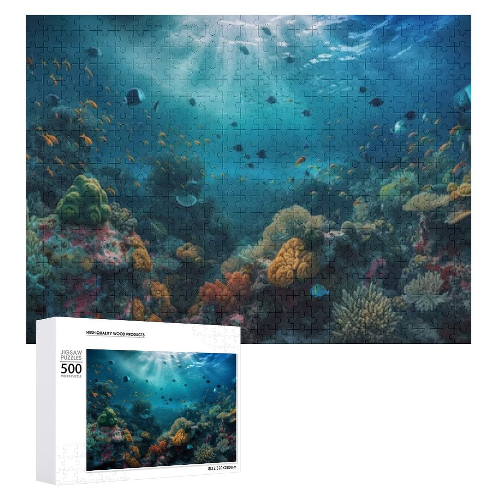 Sea Life Puzzle for Adults, 500-Piece Ocean Animals Jigsaw for Family ...