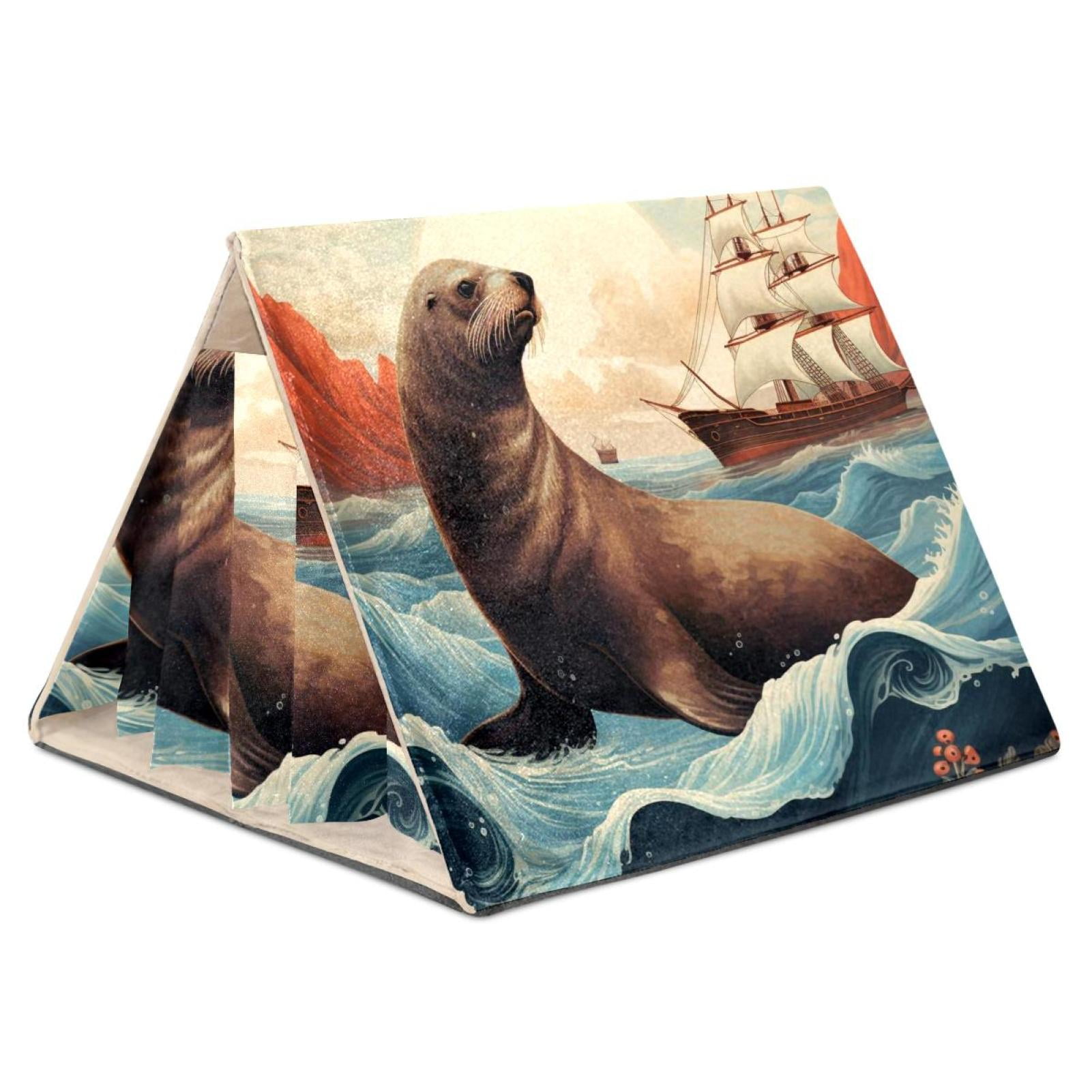Sea Lion Dutch Flannelette Hamster Nest with PP Board Support, Washable ...