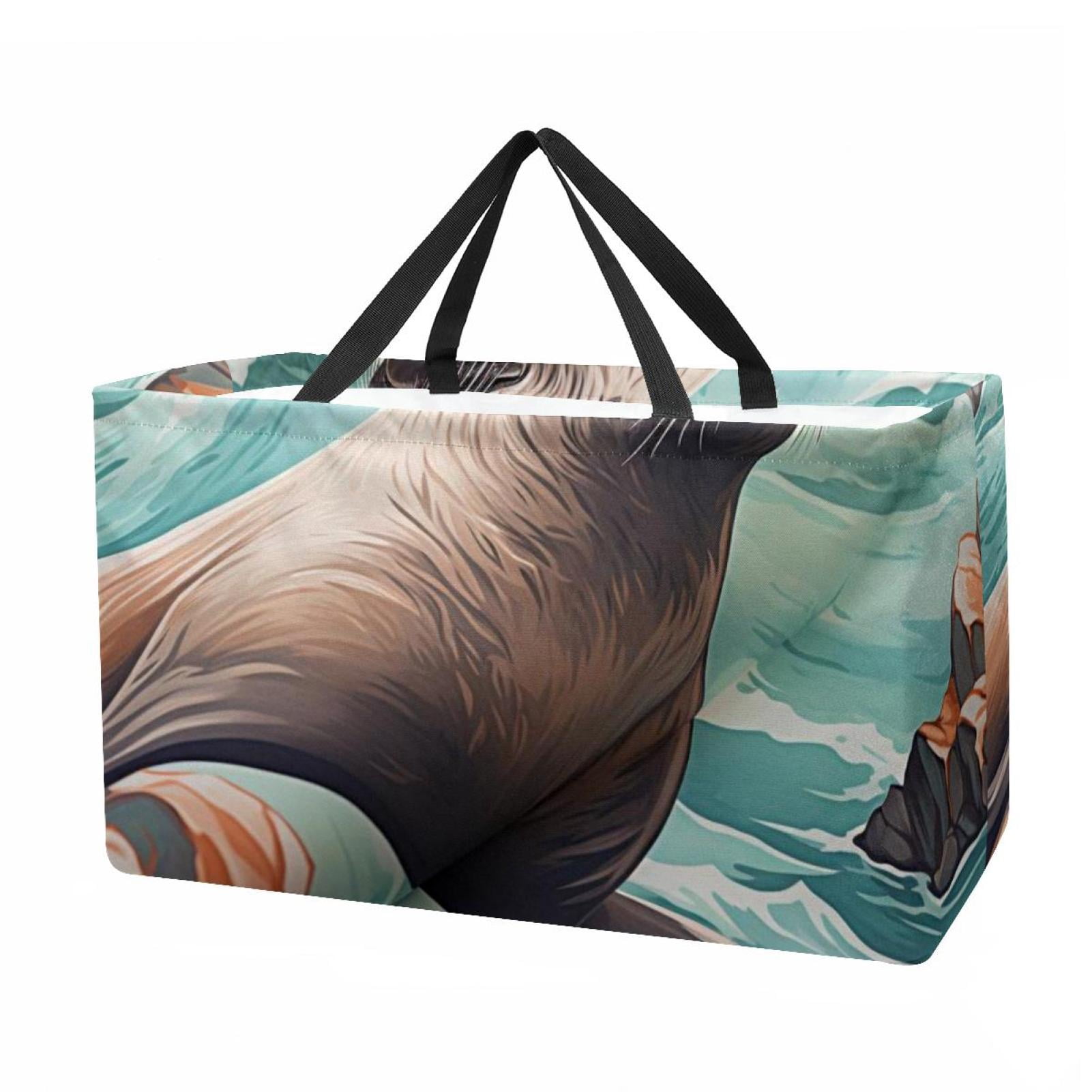 Sea Lion Large Capacity Reusable Foldable Oxford Cloth Cube Organizer ...