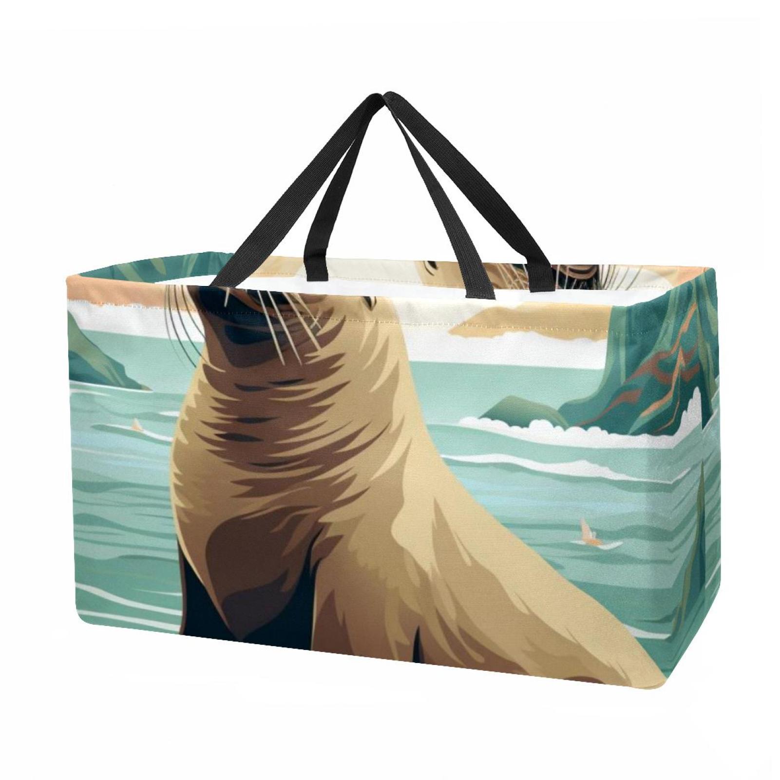 Sea Lion Large Capacity Reusable Foldable Oxford Cloth Storage Bin ...