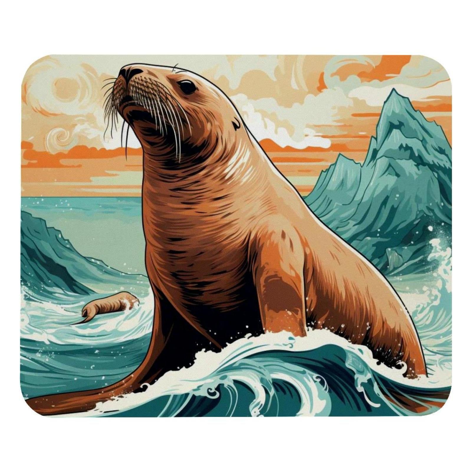 Sea Lion Mouse Pad, Personality Design Rubber Base for Office Decor for ...