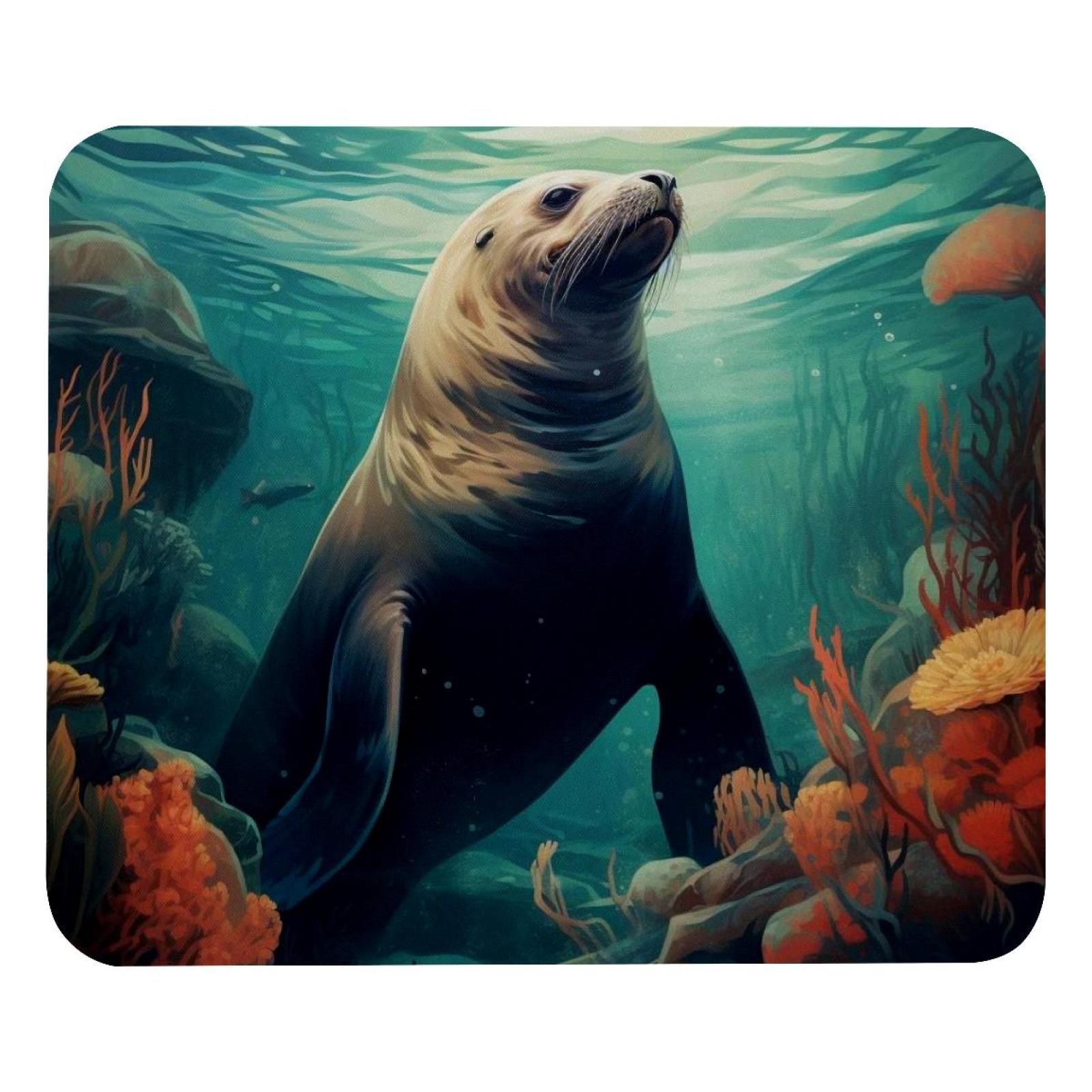 Sea Lion Mouse Pad, Personality Design Rubber Base for Office Decor for ...