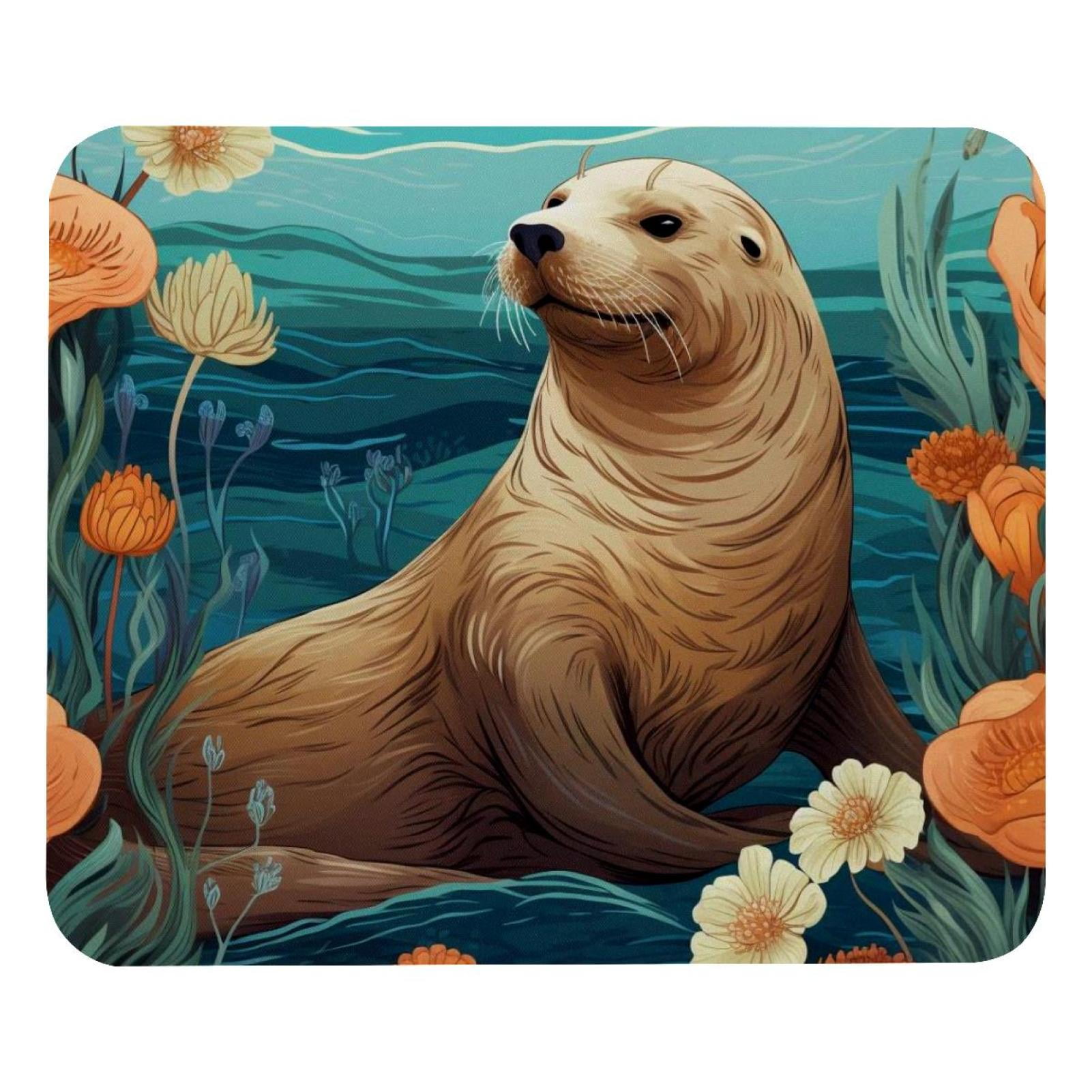 Sea Lion Mouse Pad, Personality Design Rubber Base for Office Decor for ...