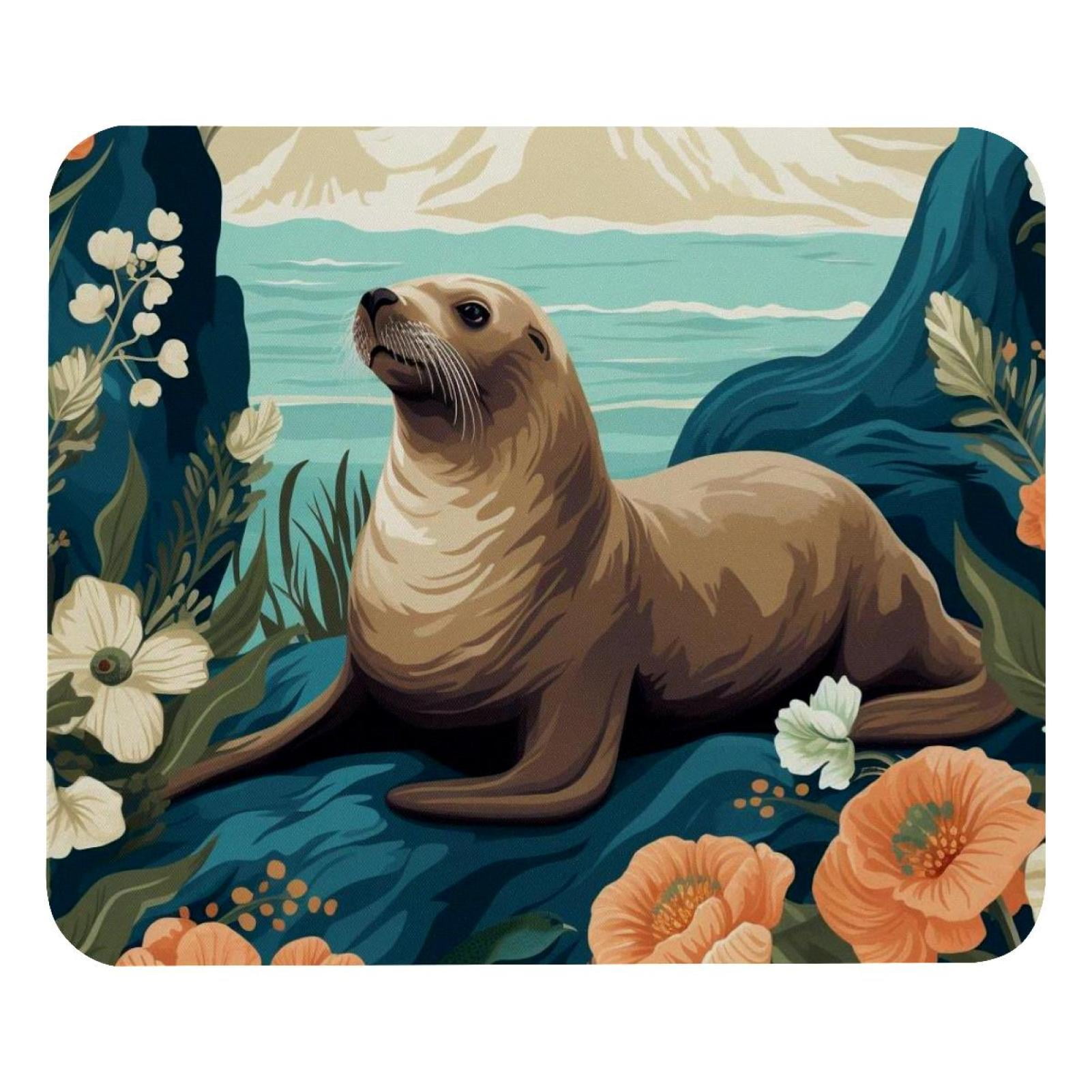 Sea Lion Mouse Pad, Personality Design Rubber Base for Office Decor for ...