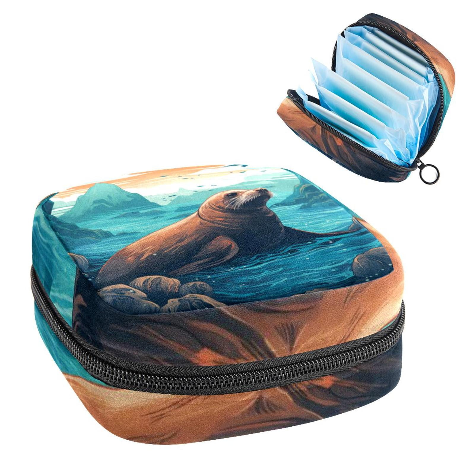Sea Lion Period Pouch Sanitary Napkin Organizer Travel Storage Bag ...