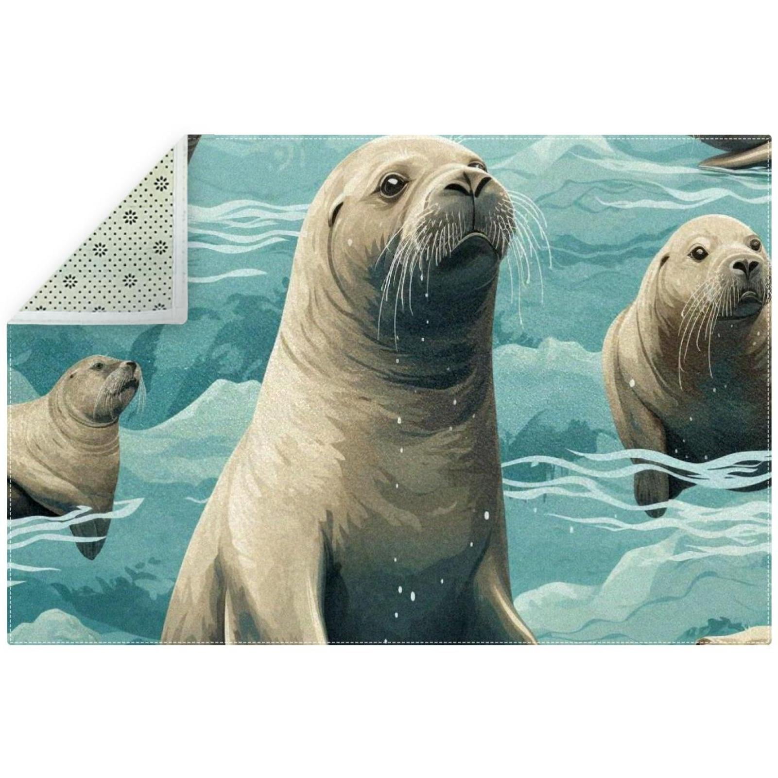 Sea Lion Polyester Chair Mat for Hardwood Floor, Heavy Duty Office ...