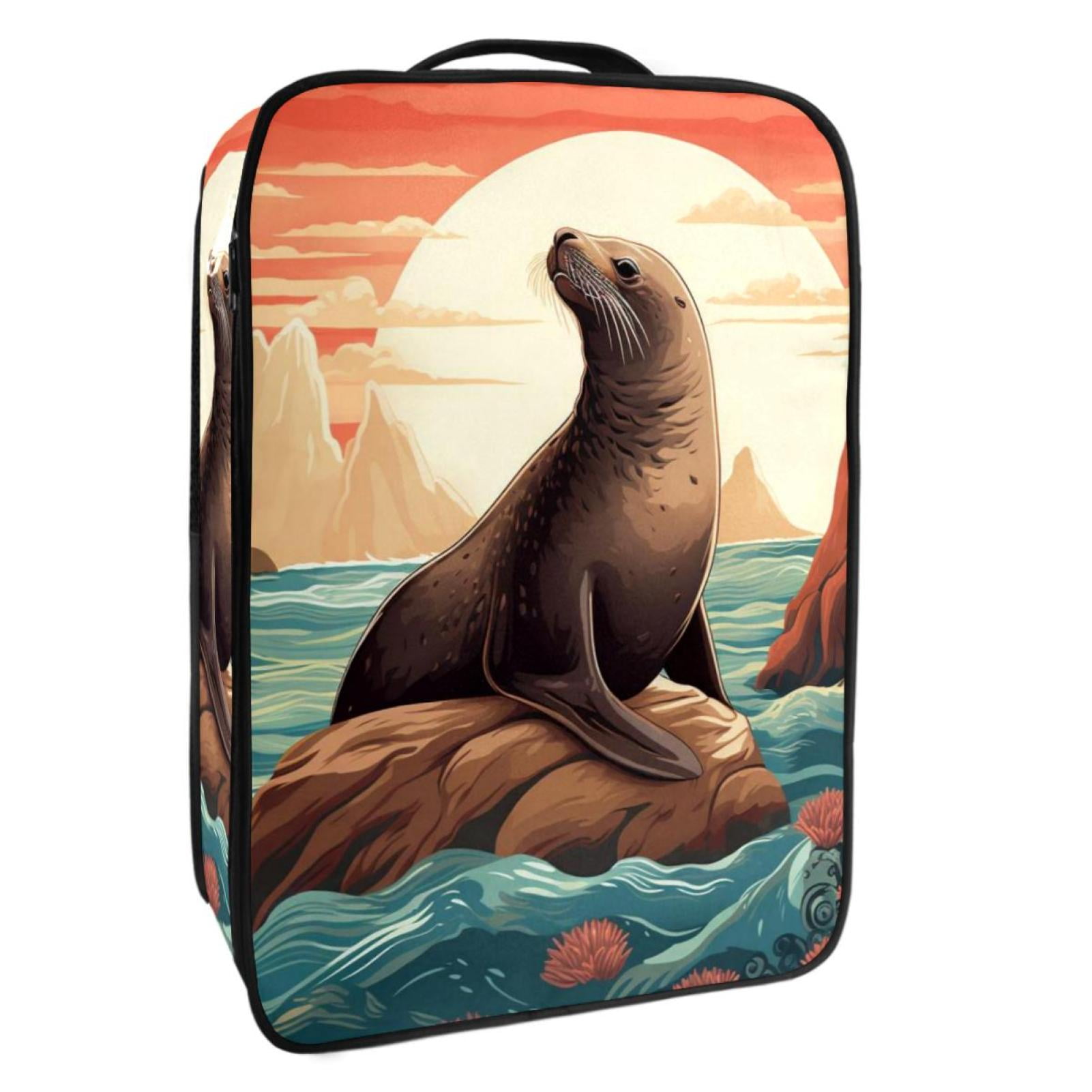 Sea Lion Polyester Shoe Box Organizer - 23x31cm/9x12in - Closet Storage ...