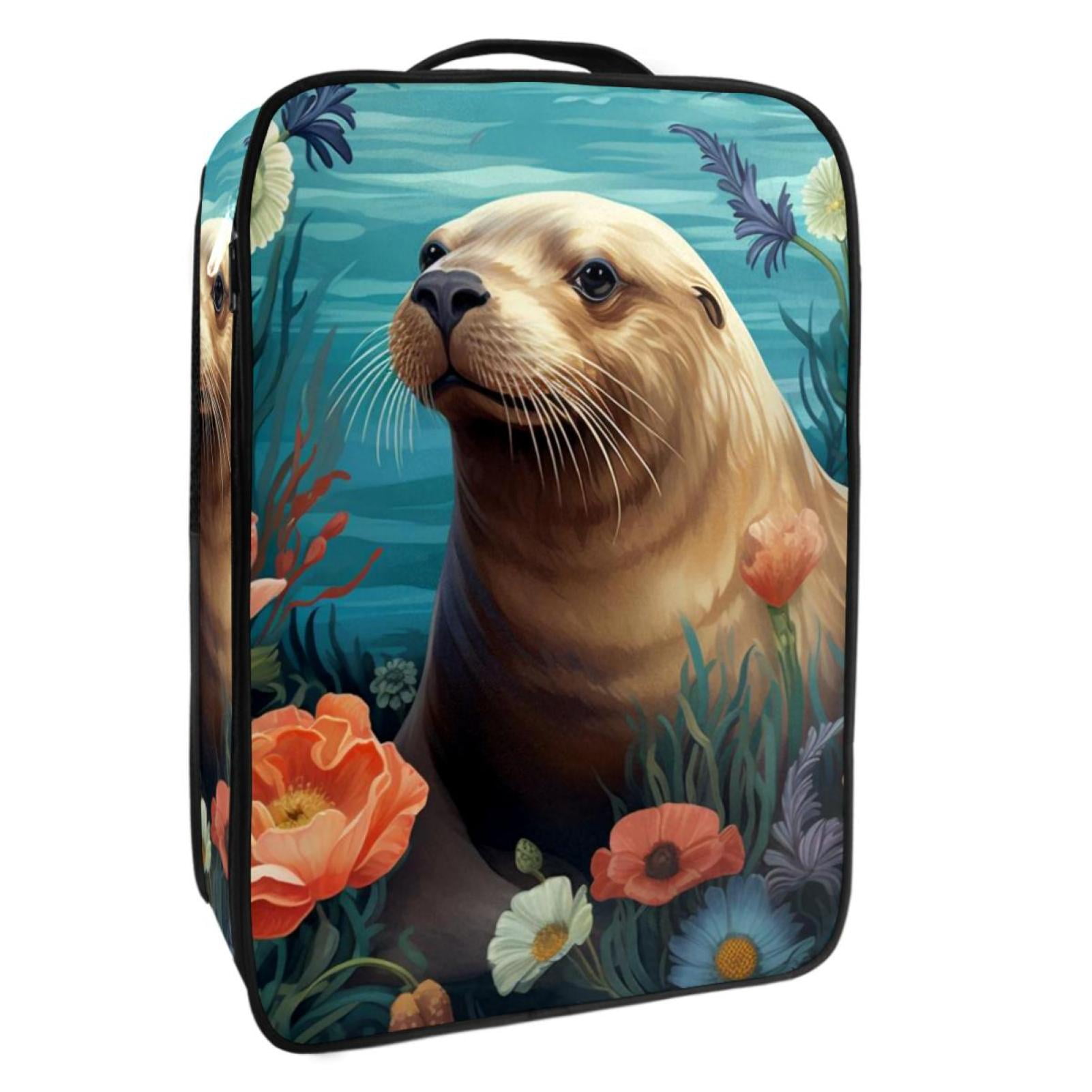 Sea Lion Polyester Shoe Box Organizer - 23x31cm/9x12in Closet Storage ...