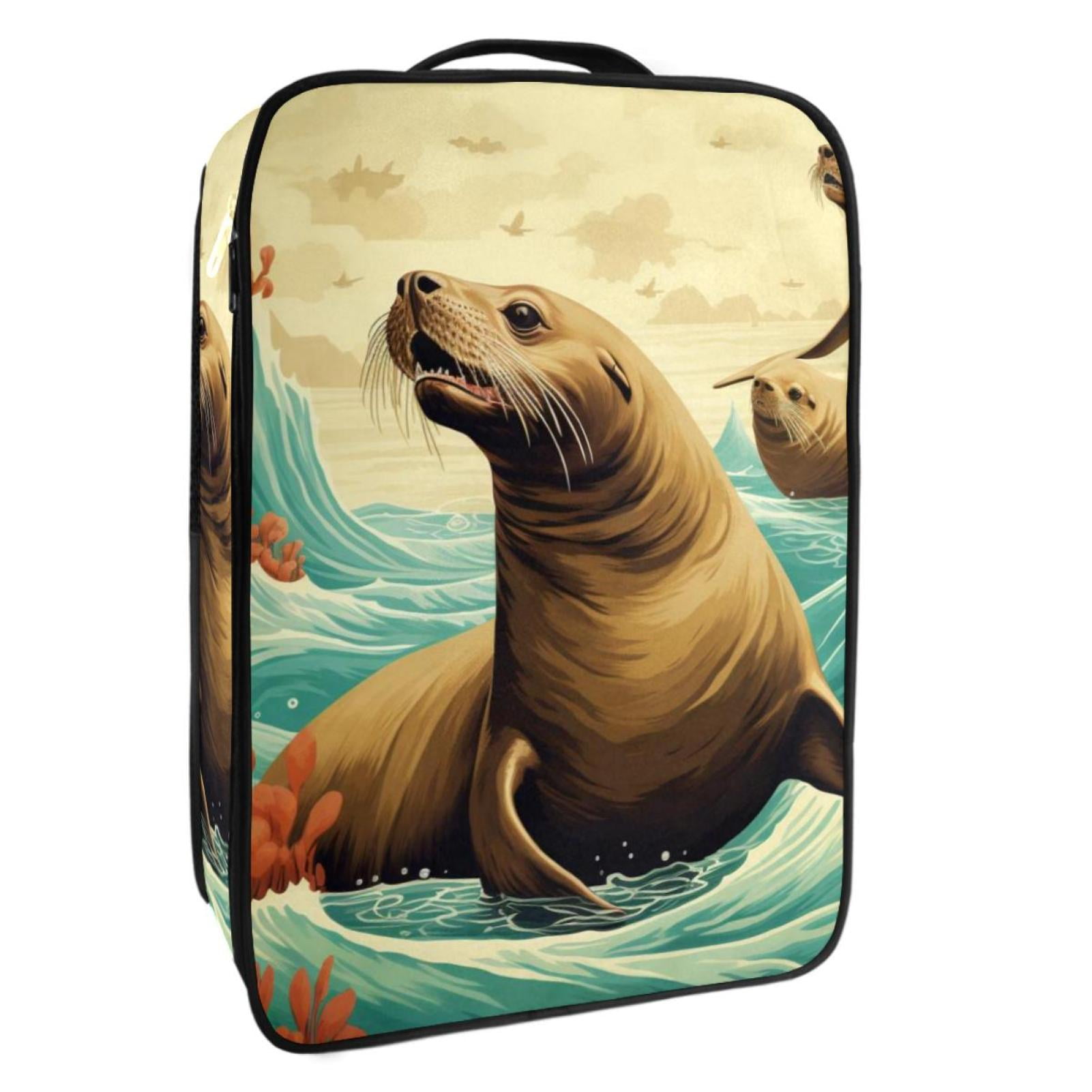 Sea Lion Polyester Shoe Box Organizer for 9x12in Shoes - 23x31cm ...