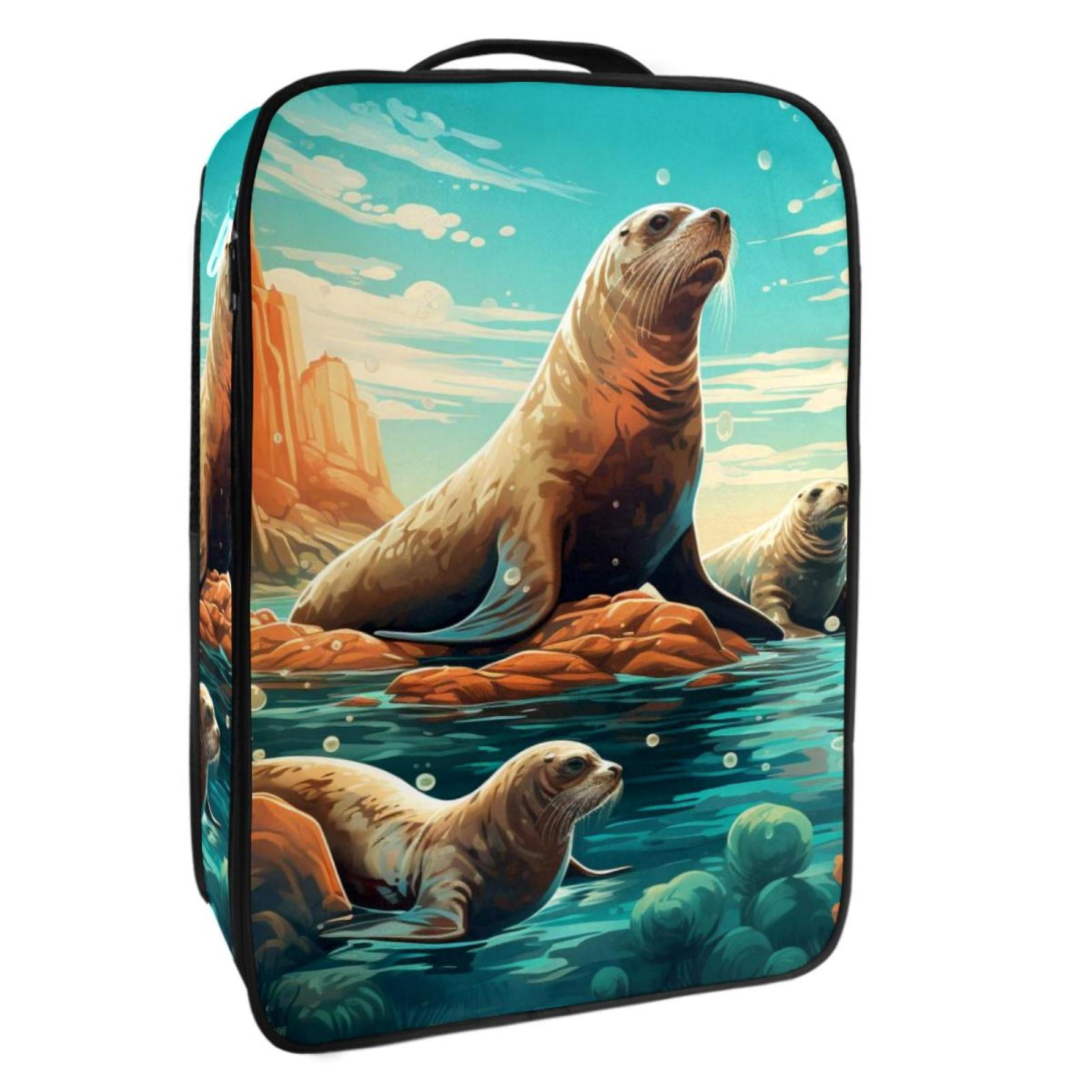 Sea Lion Polyester Shoe Box Storage Container Organizer - 23x31cm ...