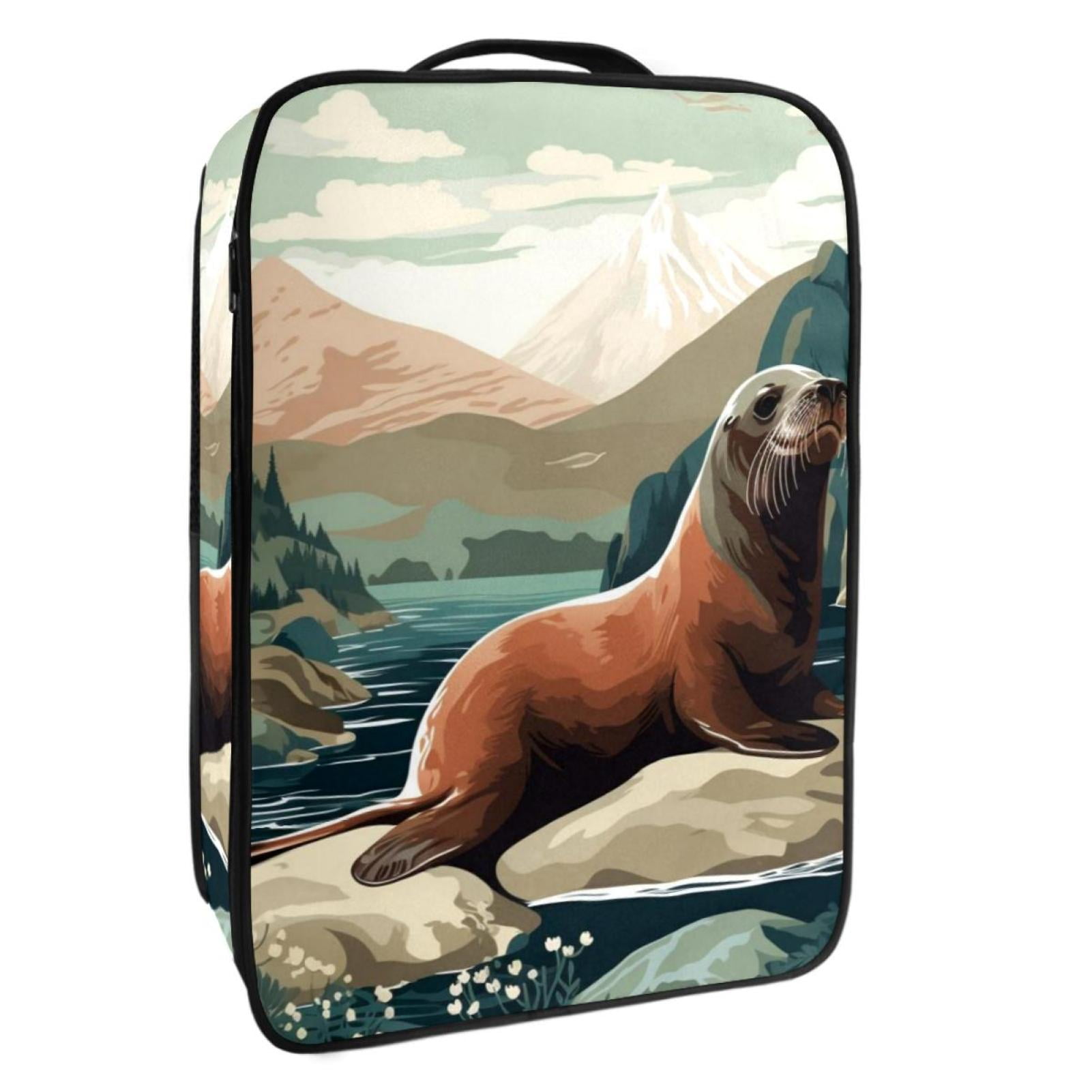 Sea Lion Polyester Shoe Storage Box Organizer - 23x31cm/9x12in Size for ...