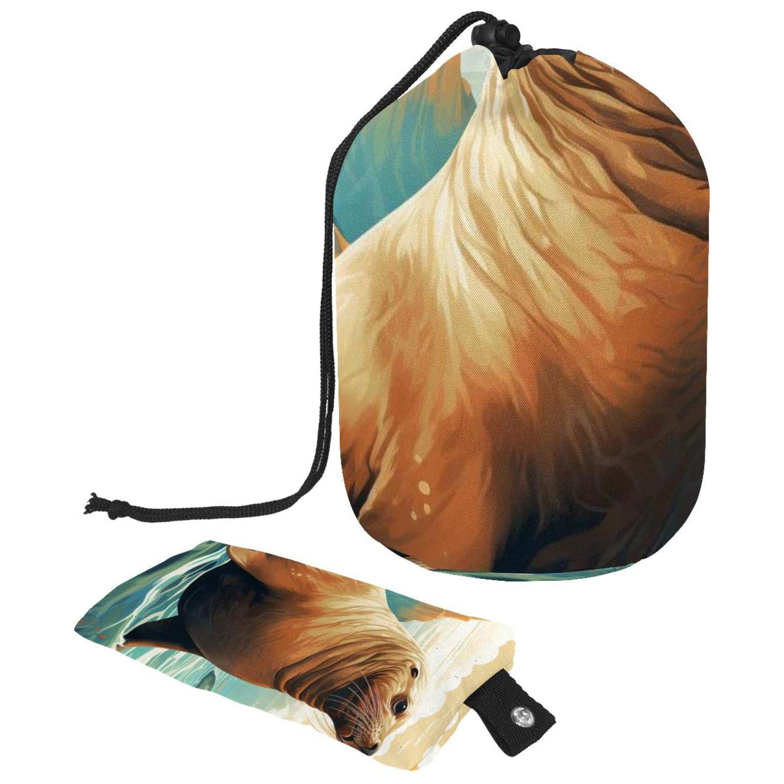 Sea Lion Portable Drawstring Foldable Travel Laundry Bags with Shower ...