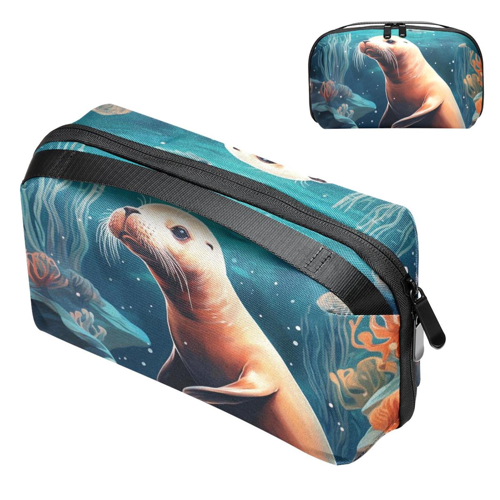 Sea Lion Travel Case Charger Pouch Hard Drive Bag Cable Organizer Desk ...