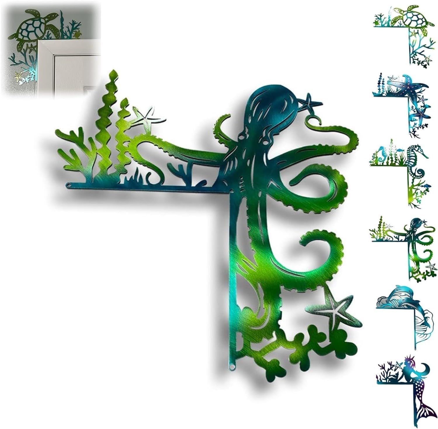 Sea Marine Door Frame Decoration,Metal Marine Animal Door Sitter Wall ...