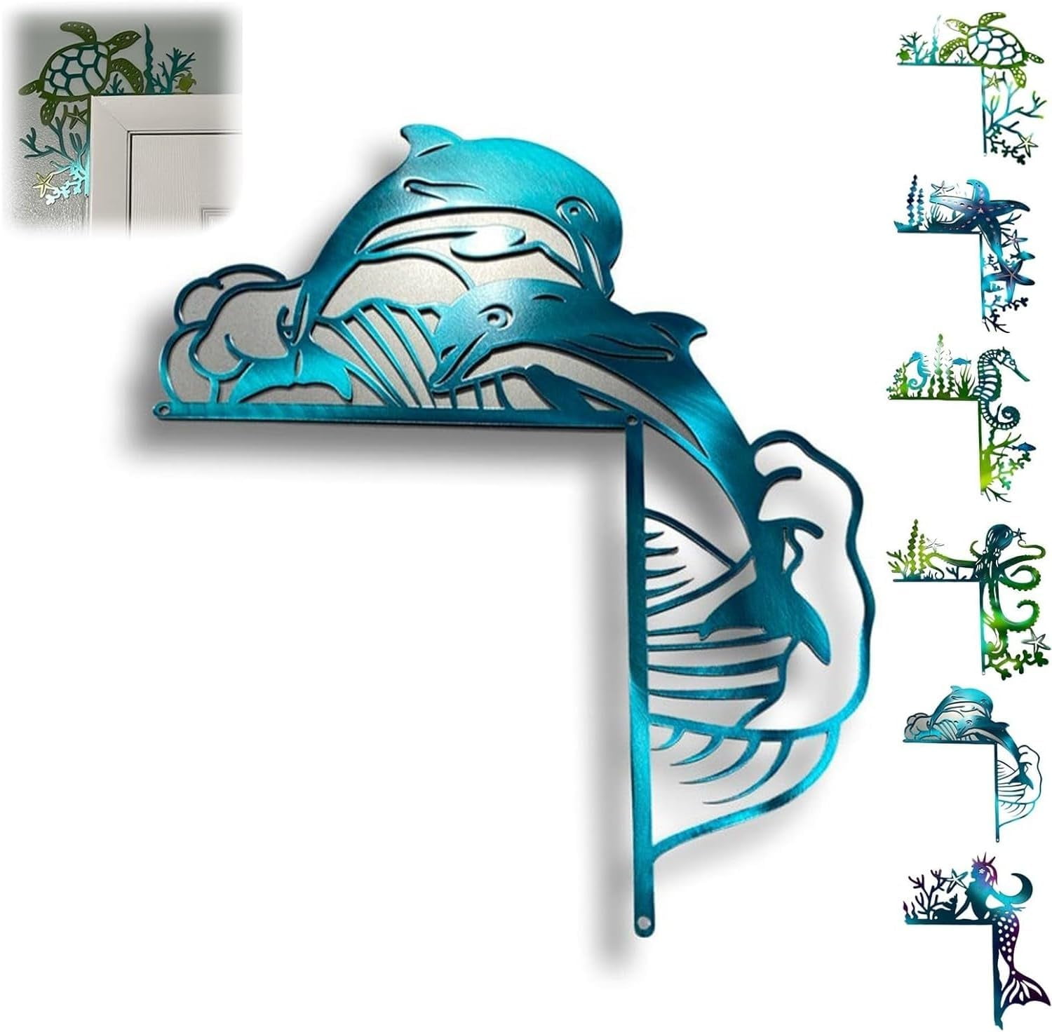 Sea Marine Door Frame Decoration,Metal Marine Animal Door Sitter Wall ...