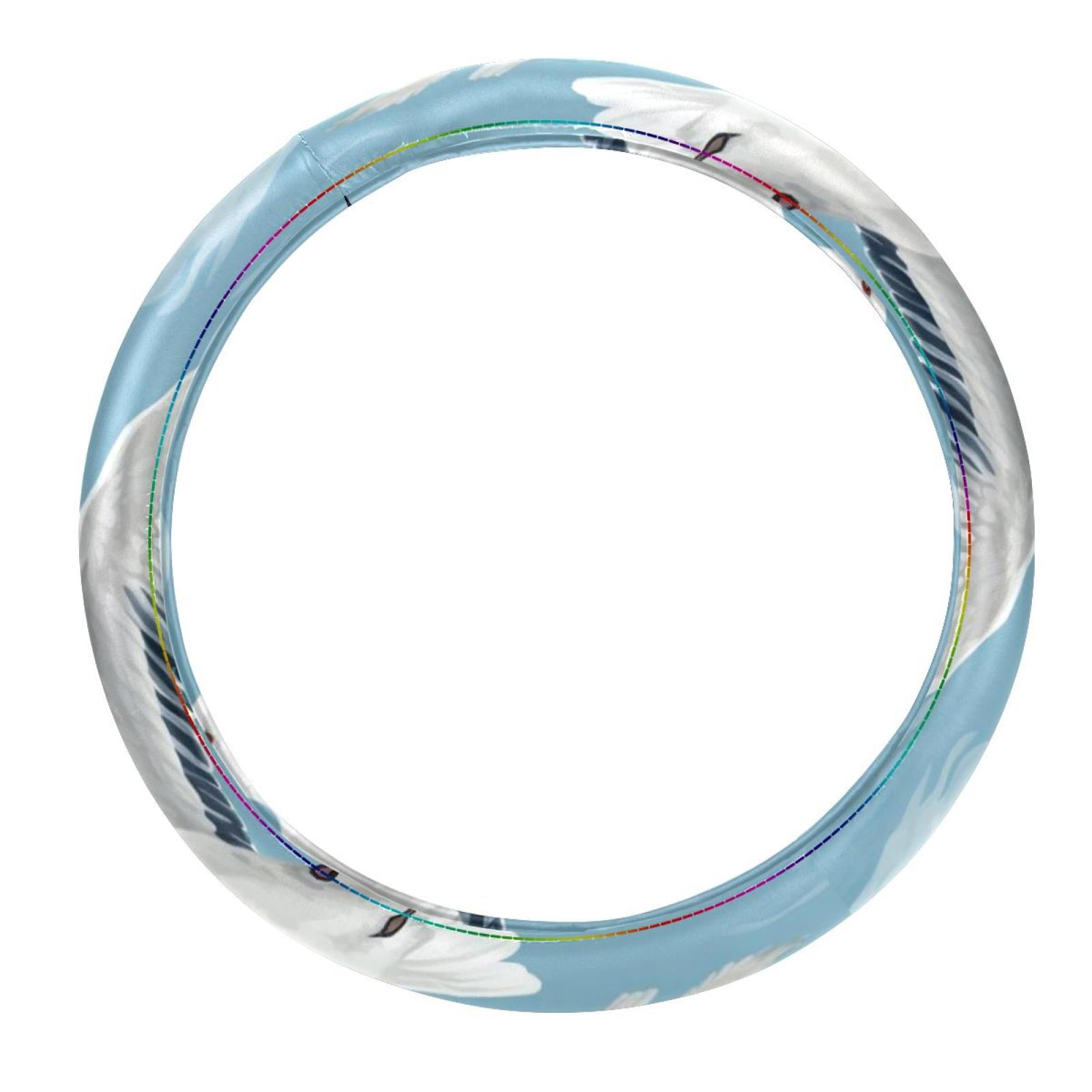 Sea Mew 14.5 Inch Printed PVC Leather Car Wheel Cover Steering Wheel ...