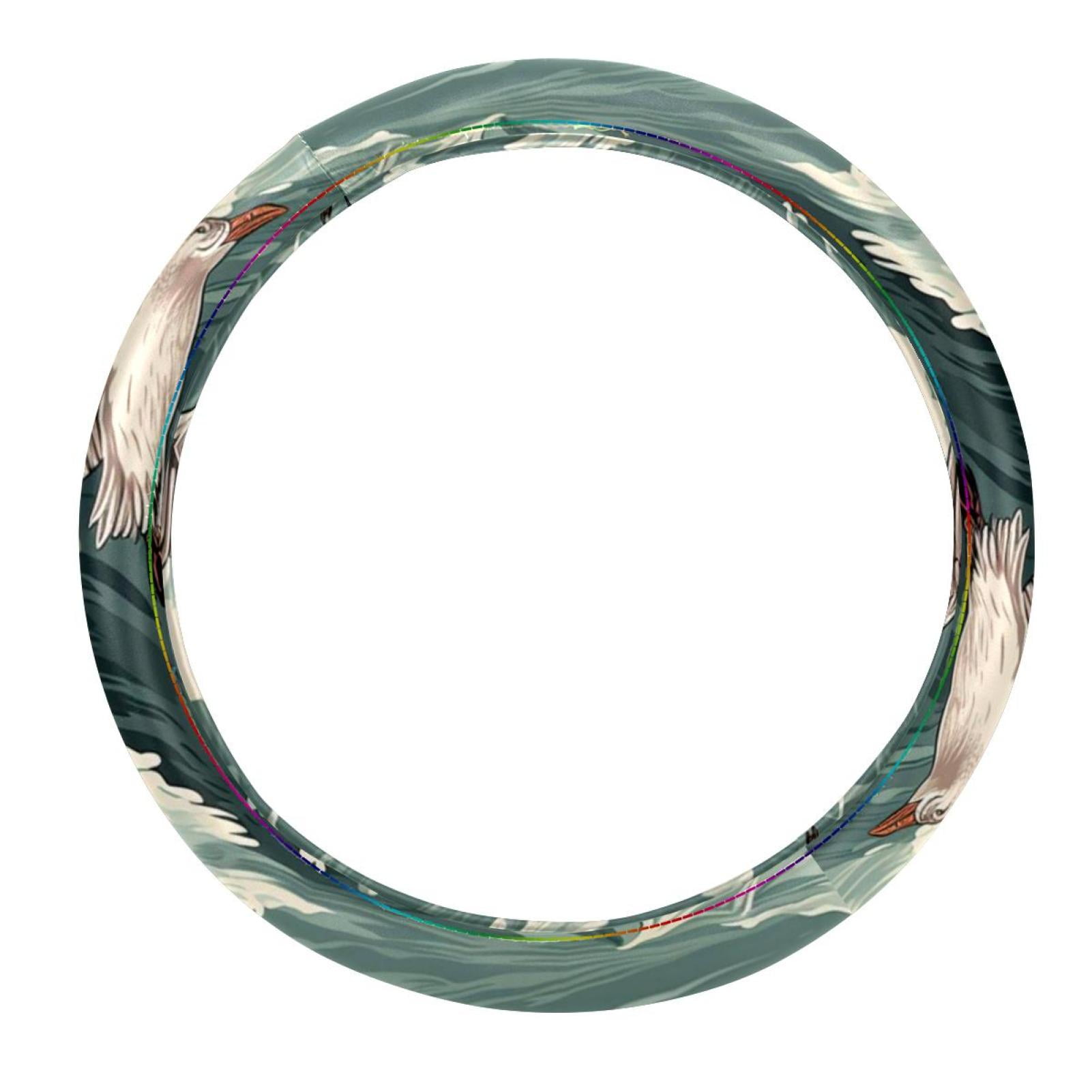 Sea Mew 14.5 Inch Printing PVC Leather Car Wheel Cover Auto Accessories ...