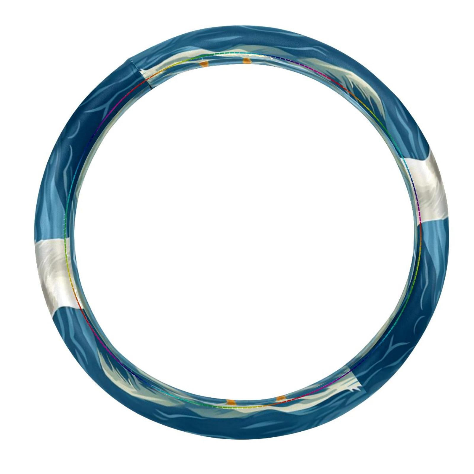 Sea Mew 14.5 Inch Printing PVC Leather Car Wheel Cover, Steering Wheel ...